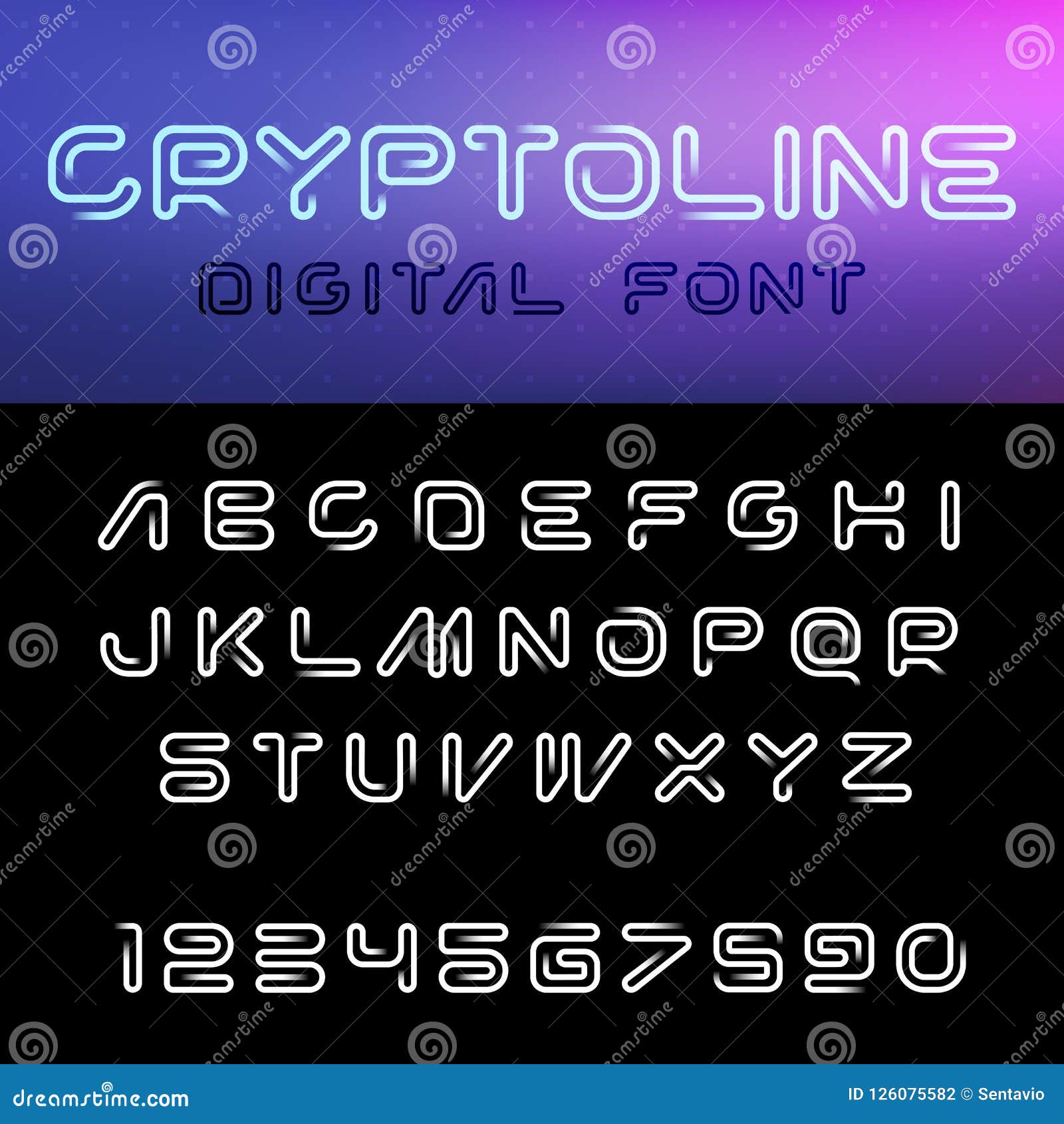 Font Vector Technology Virtual Reality Blockchain Stock Vector ...
