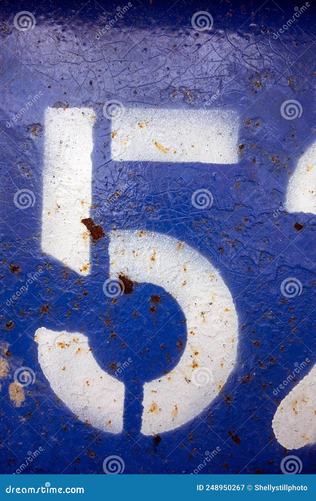 Font Wording in Distressed State Typography Found Number Five 5 Stock ...