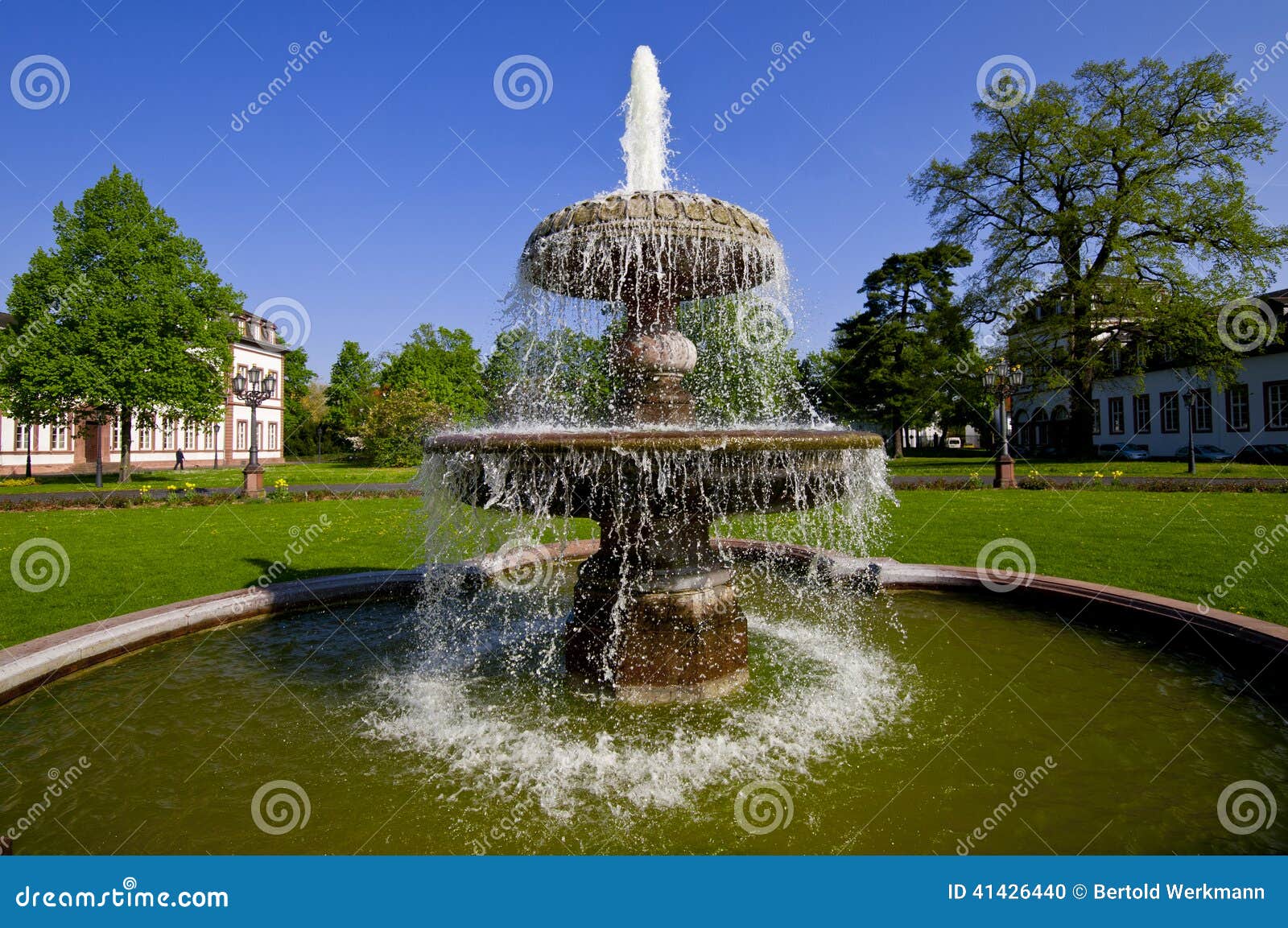 Fontain Park stock photo. Image of park, sunny, lawn - 41426440