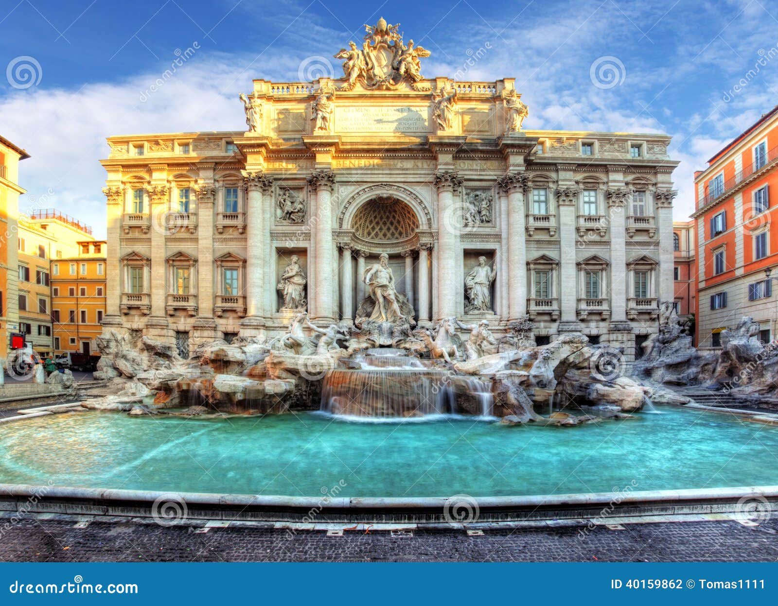 Fontaine De TREVI, Rome, Italie. Photo stock - Image du circuler ...