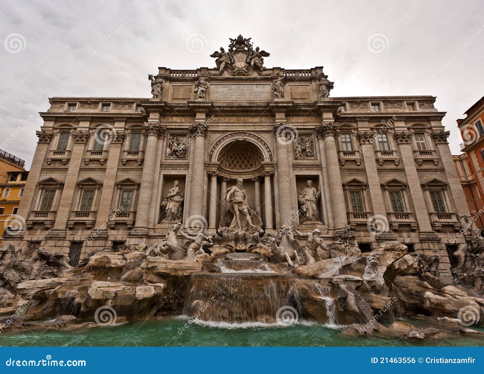 Fontana di Trevi stock photo. Image of baroque, history - 21463556
