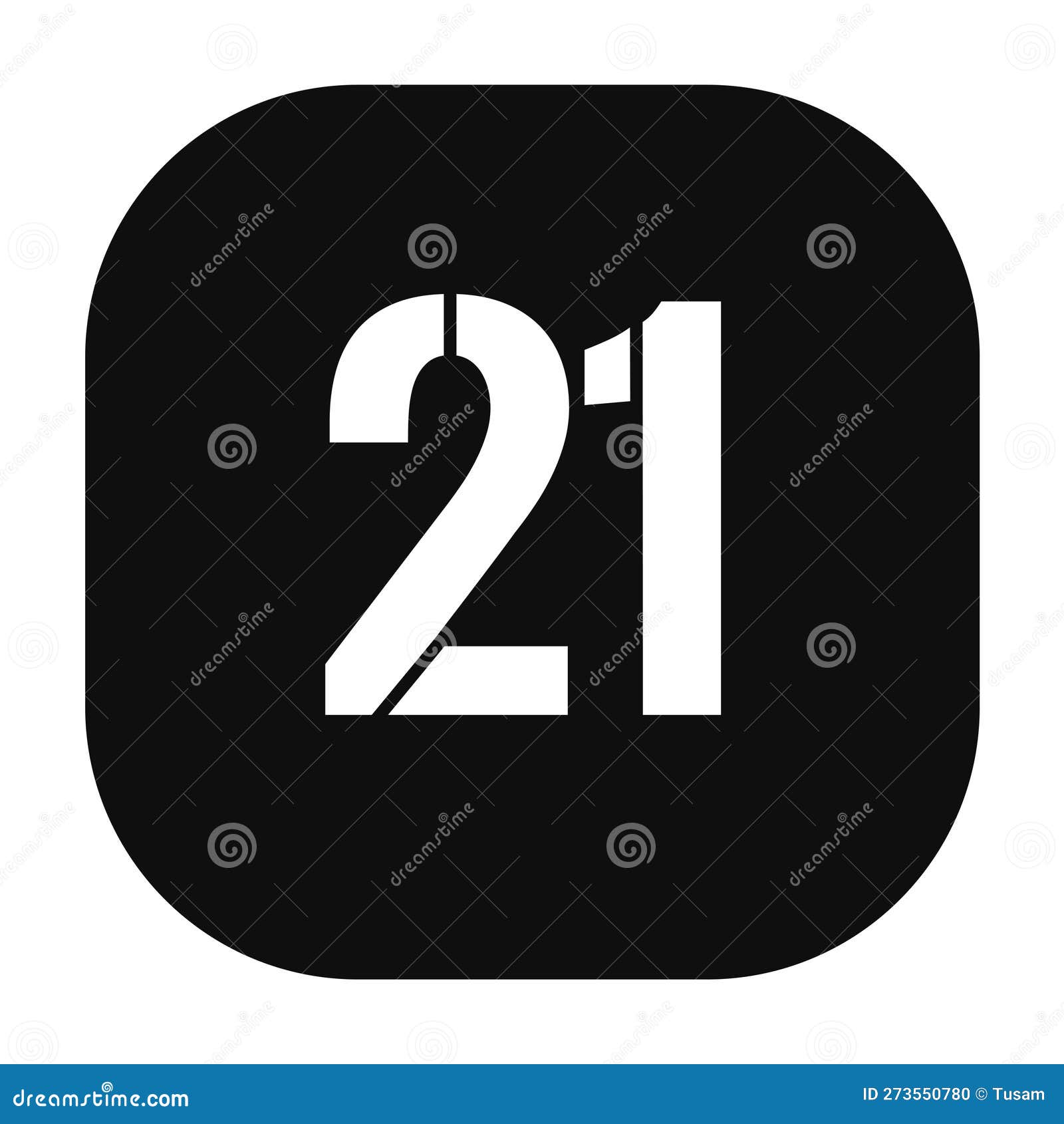 Number 22 Logo with Isolated Black Square Frame Stock Illustration ...