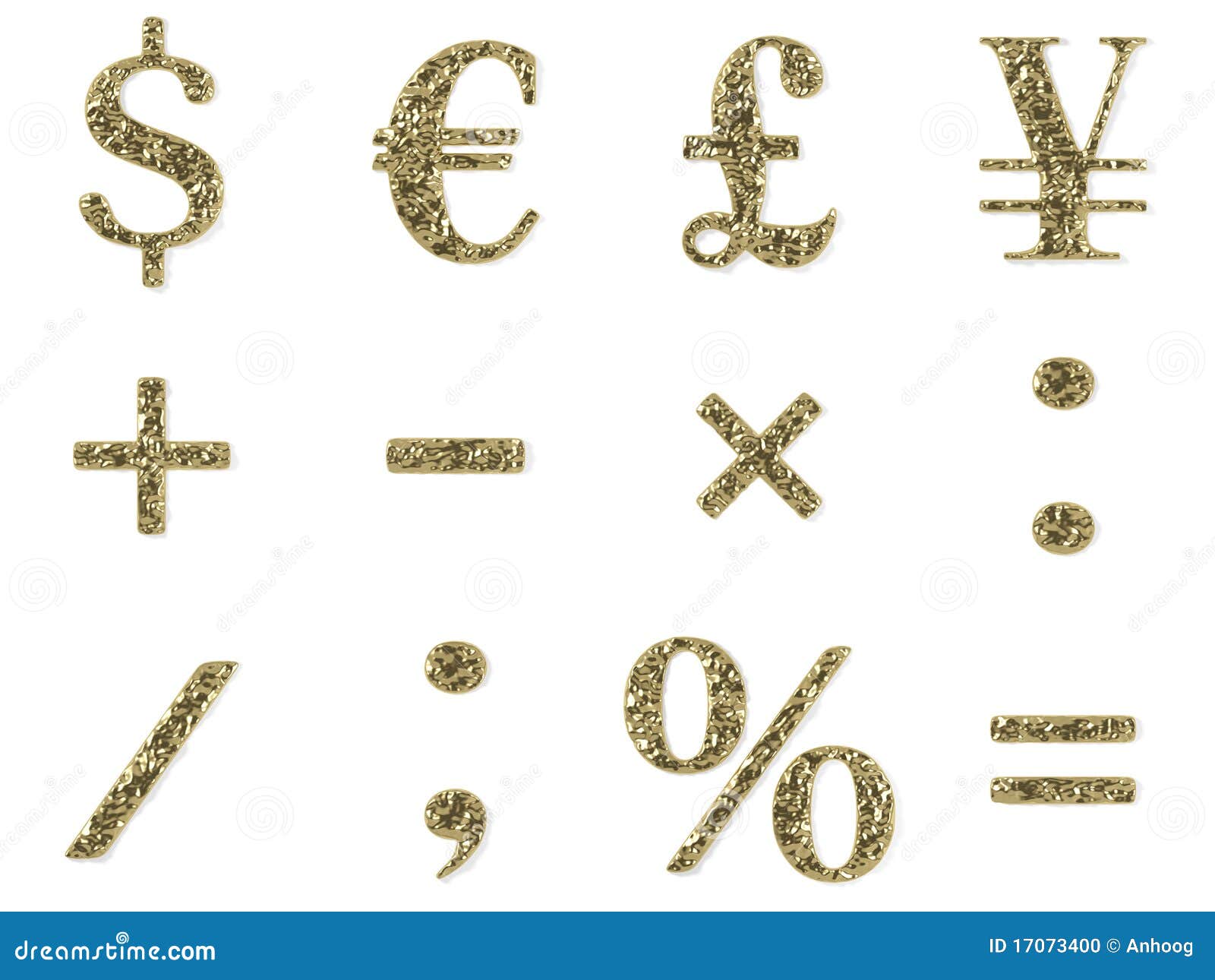 Fonte D'or - Positionnement De Symboles Illustration Stock ...