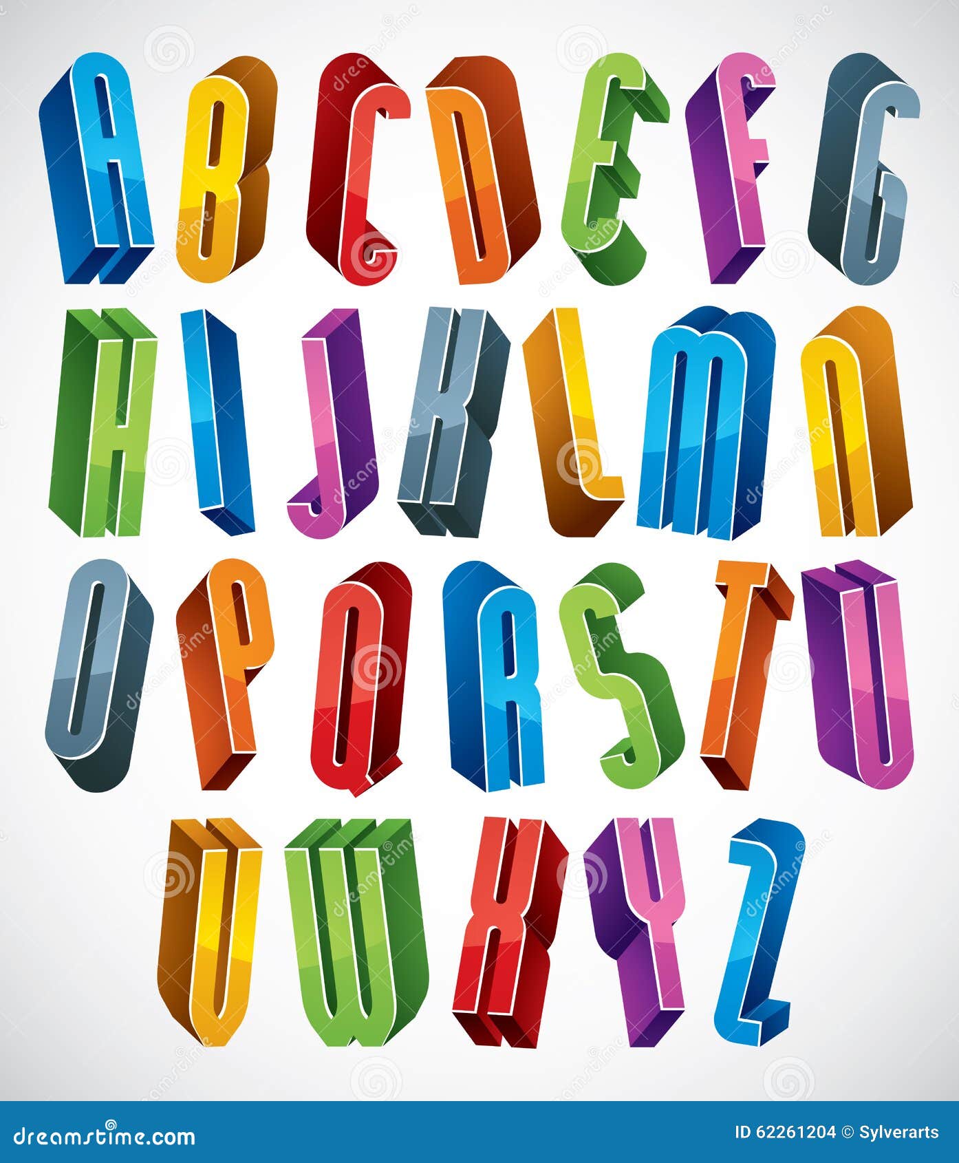 A Fonte 3d, Vector Letras Finas Altas Ilustração do Vetor - Ilustração ...