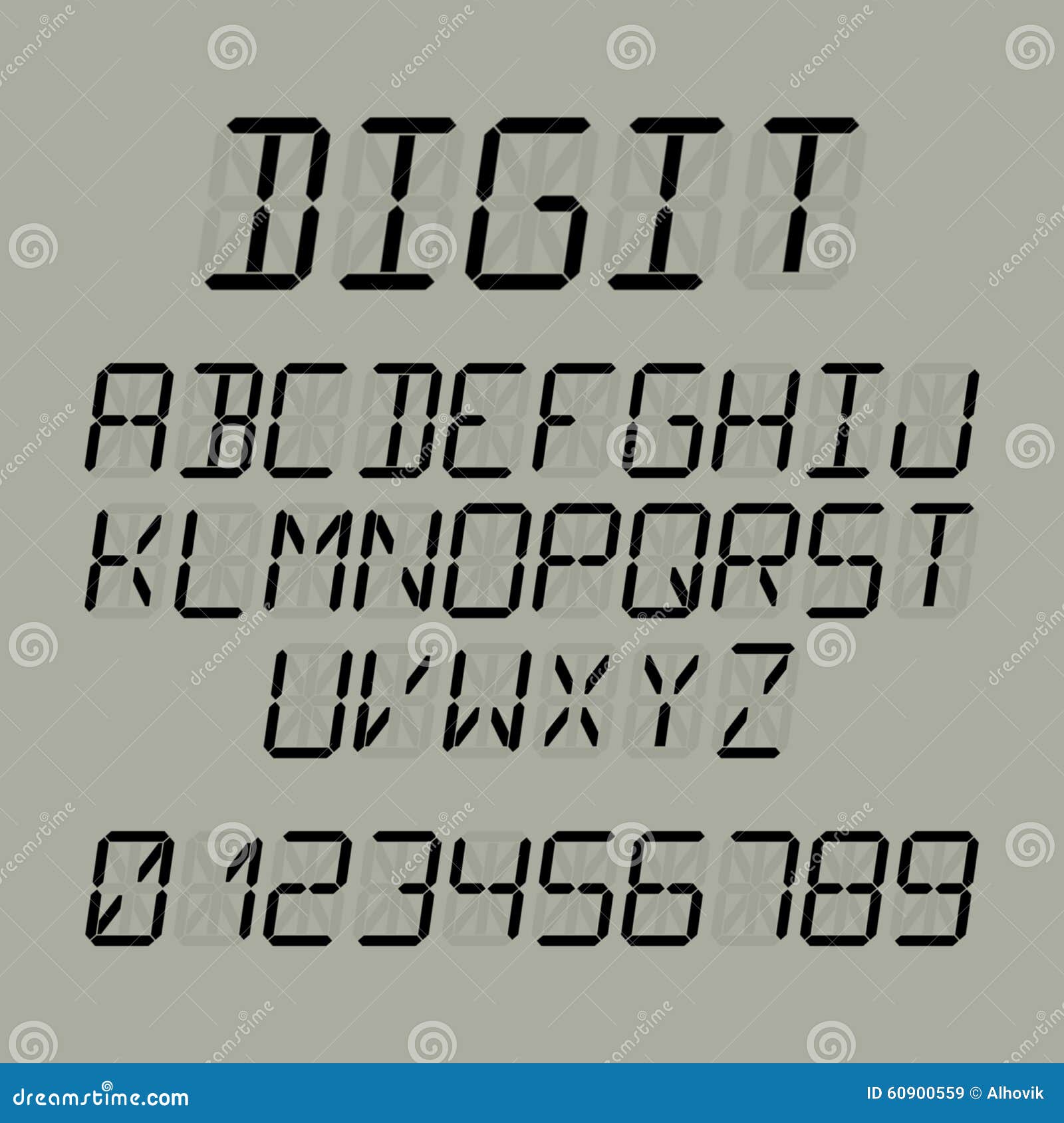 Fonte de Digitas ilustração do vetor. Ilustração de computador - 60900559