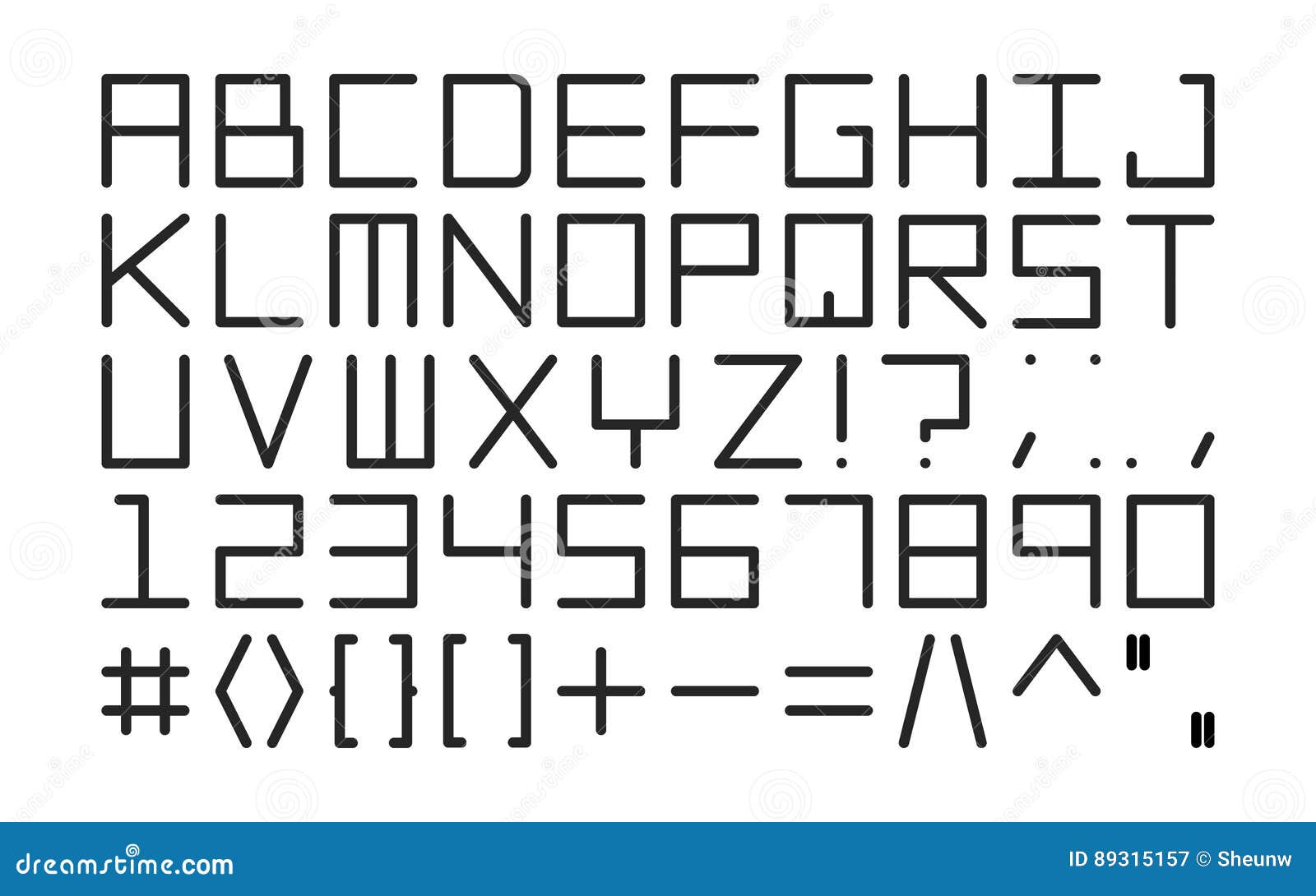 Fonte de Digitas ilustração do vetor. Ilustração de pergunta - 89315157