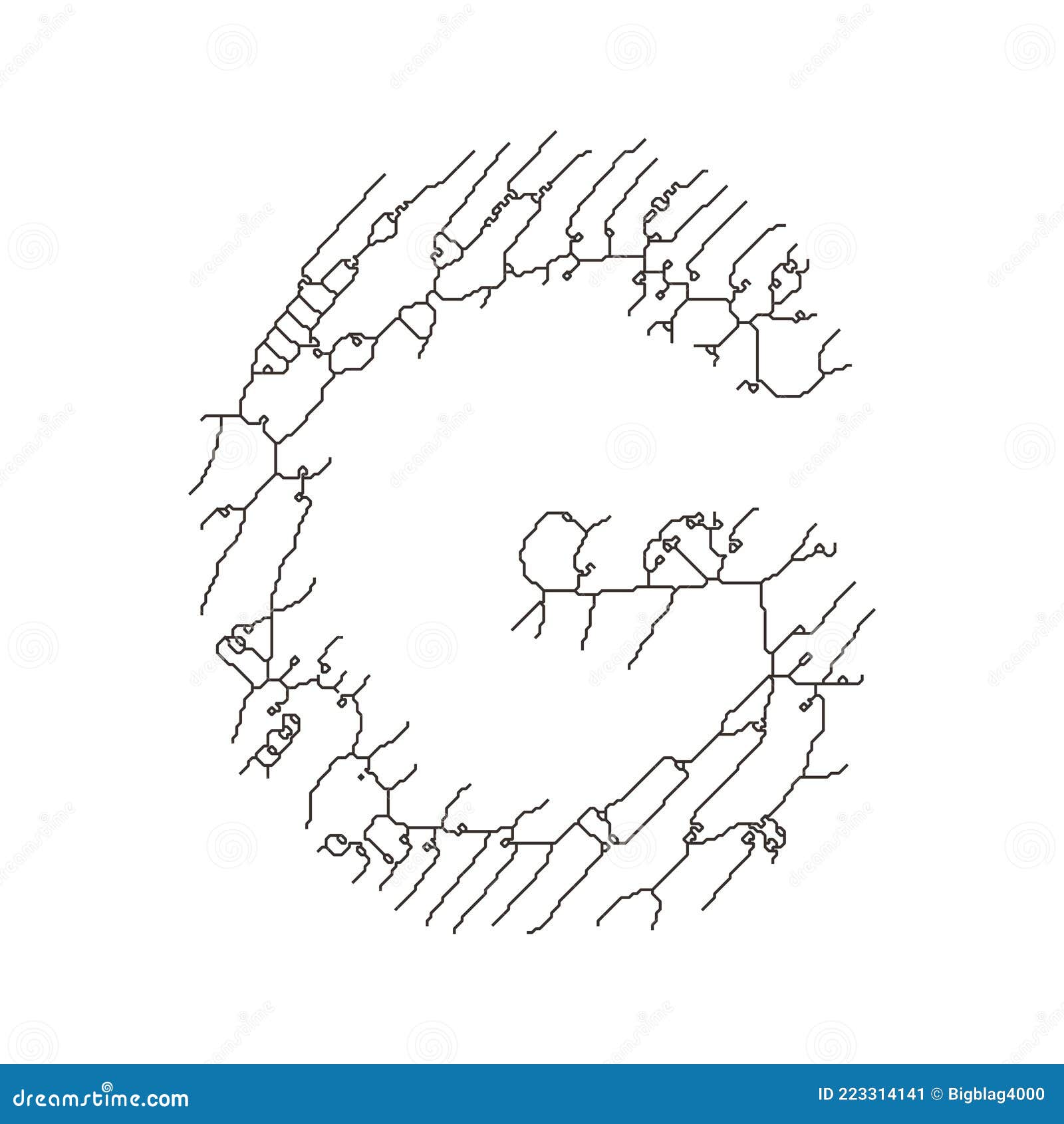 Fonte De Letra Da Placa De Circuito. Ilustração Stock - Ilustração de ...