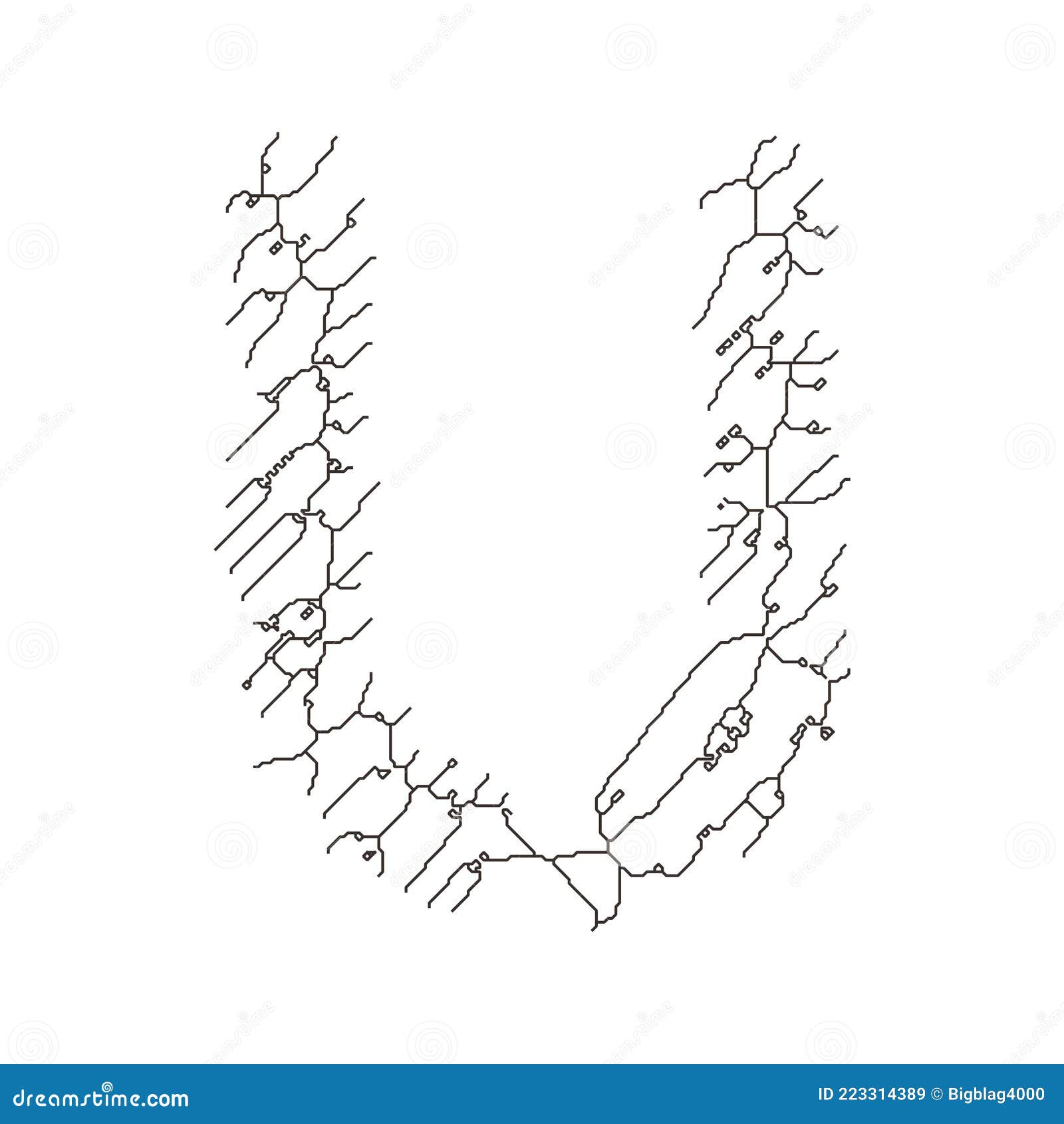 Fonte De Letra Da Placa De Circuito. Ilustração Stock - Ilustração de ...