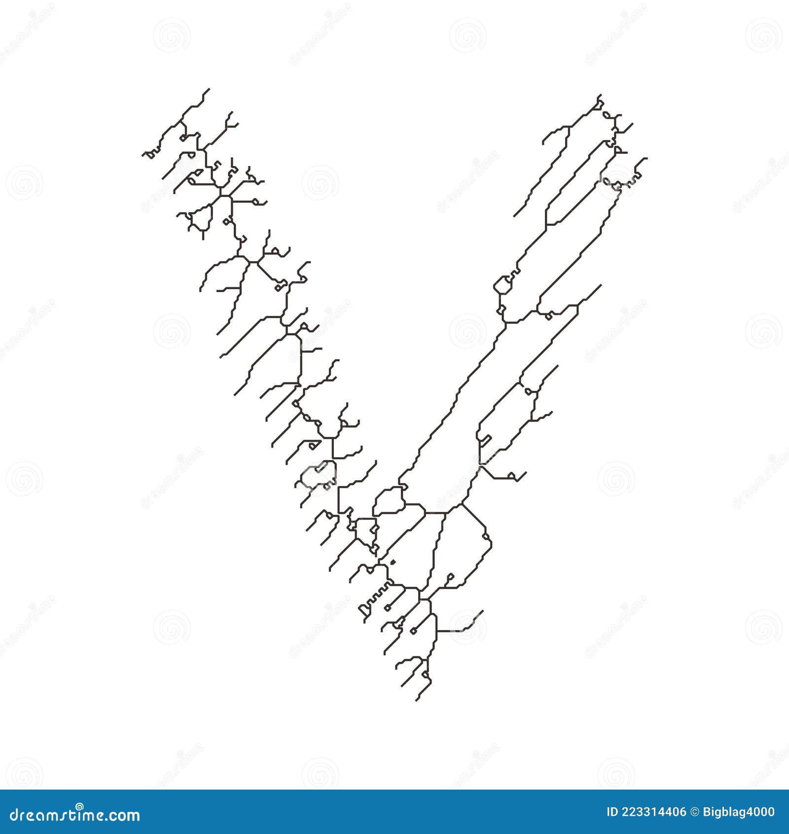 Fonte De Letra Da Placa De Circuito. Ilustração Stock - Ilustração de ...