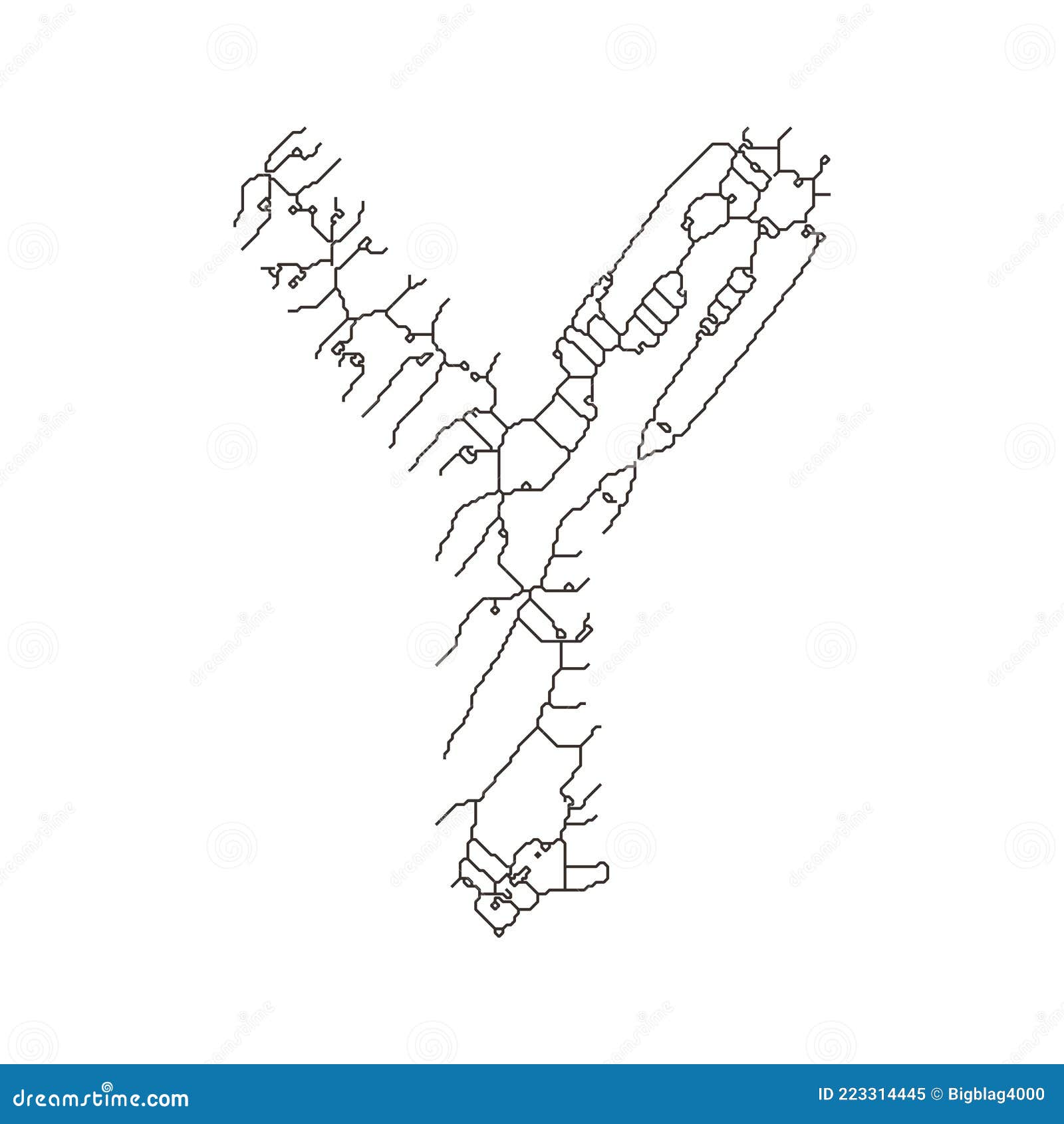 Fonte De Letra Da Placa De Circuito. Ilustração Stock - Ilustração de ...