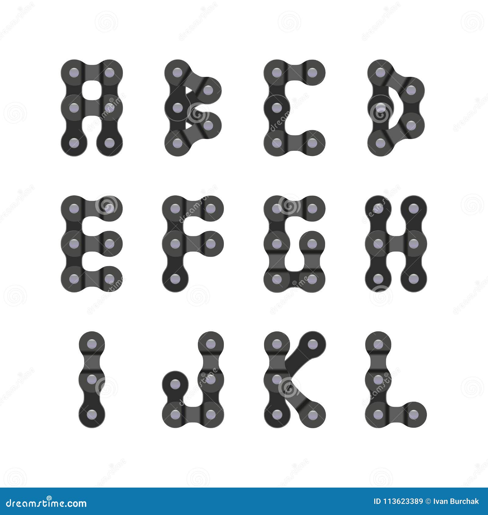 Fonte De Vetor Chain Da Bicicleta Ou Da Bicicleta Ilustração do Vetor ...