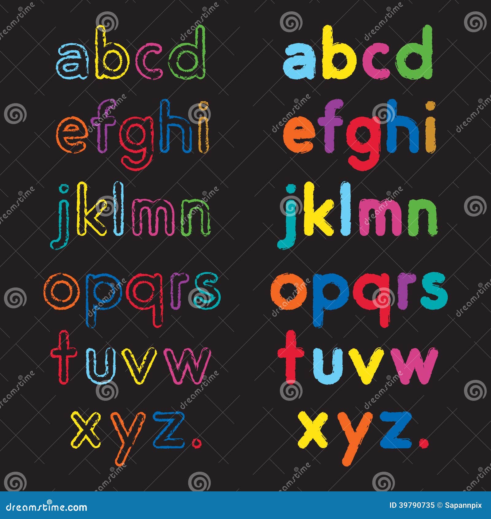 Fonte do ABC ilustração do vetor. Ilustração de fonte - 39790735