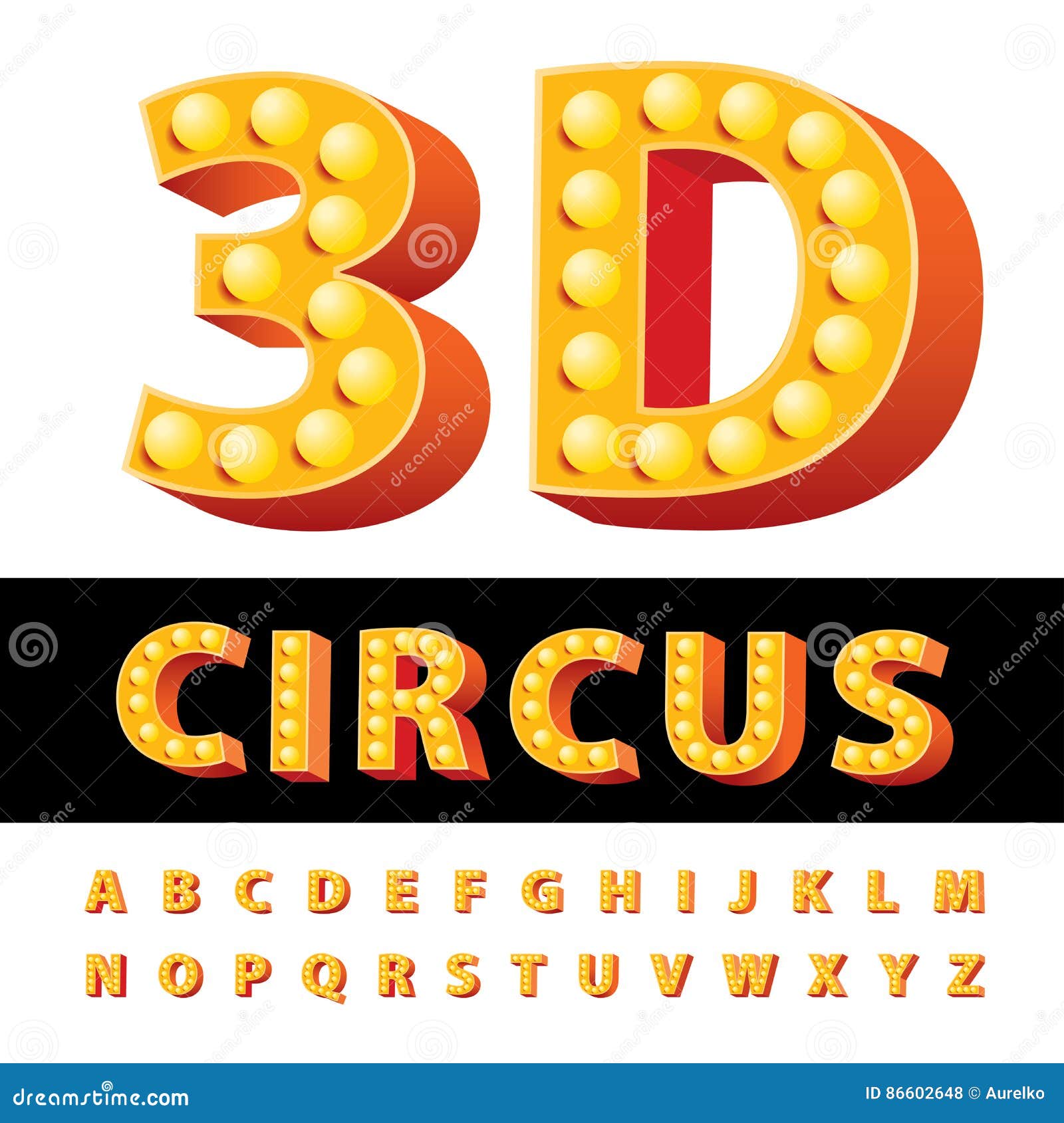 Fonte do circo 3D ilustração do vetor. Ilustração de outdoor - 86602648