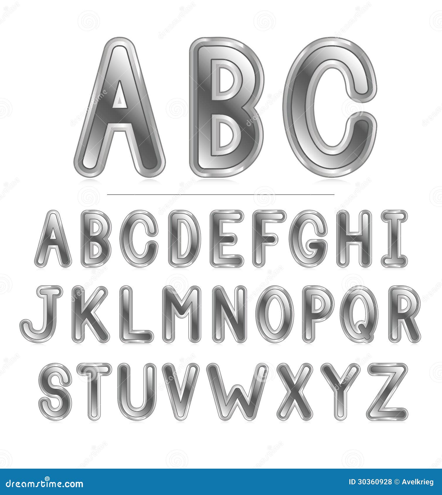 Fonte do metal ilustração do vetor. Ilustração de duro - 30360928