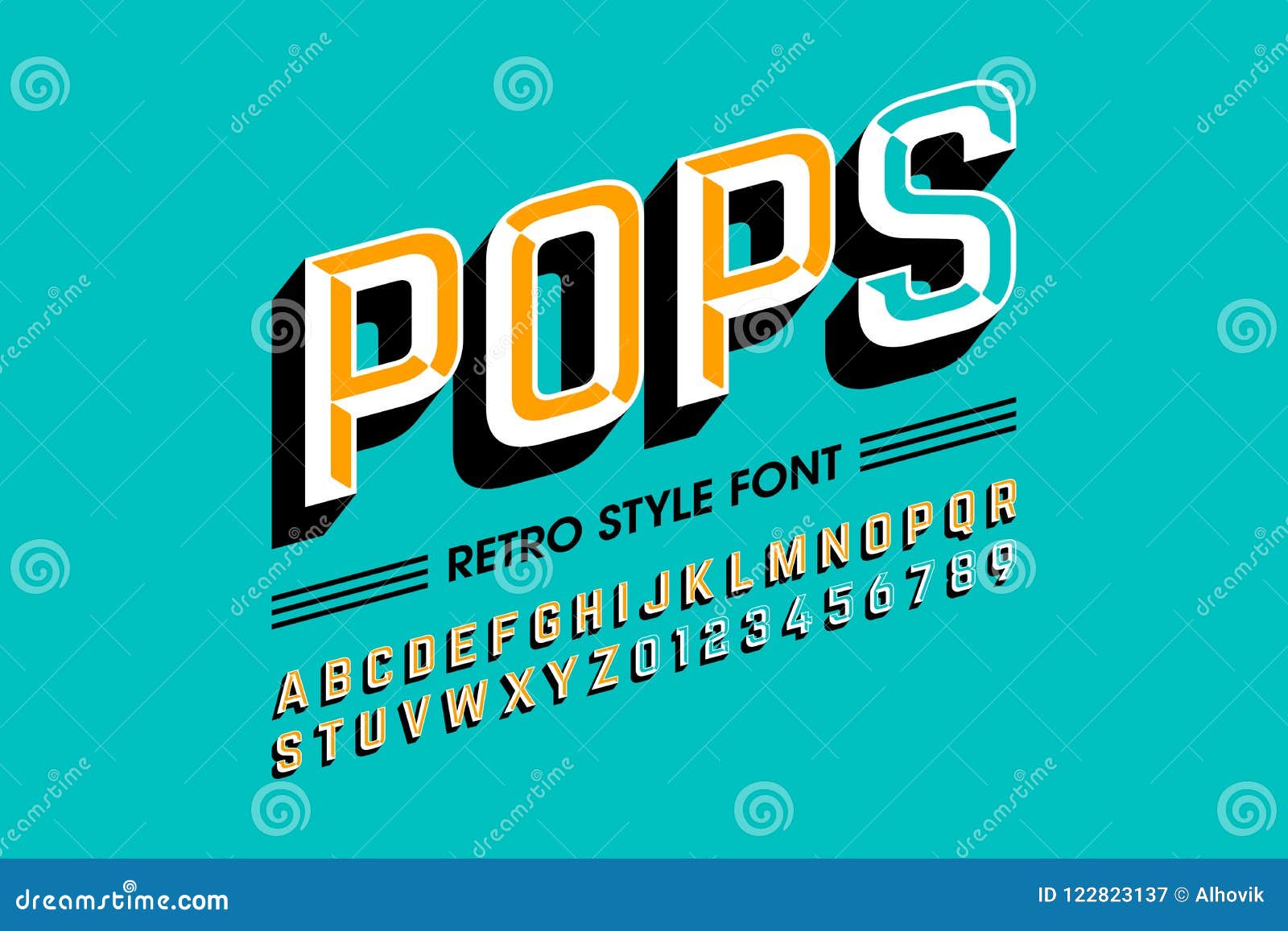 Fonte do pop art ilustração do vetor. Ilustração de creativo - 122823137