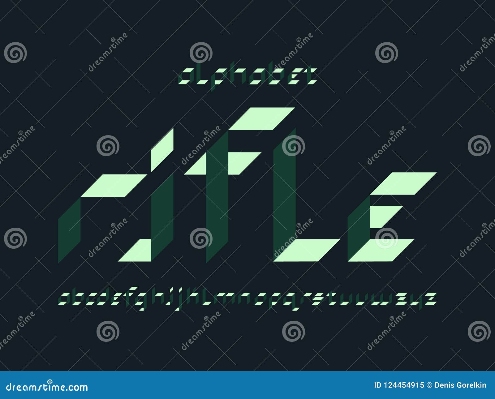 Fonte Do Rifle Alfabeto Do Vetor Ilustração do Vetor - Ilustração de ...