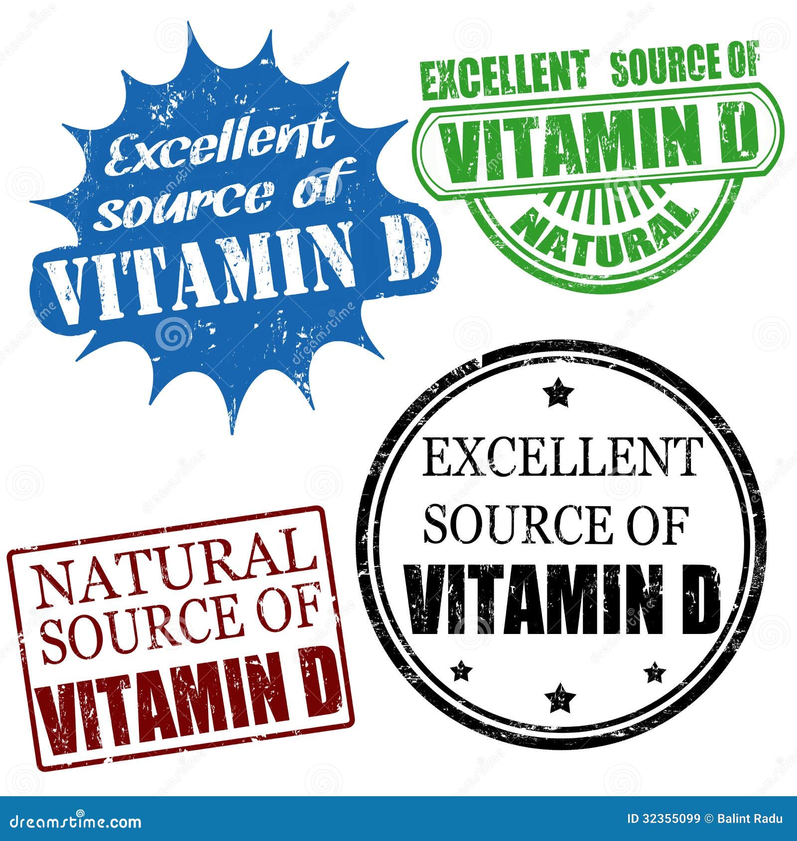 Fonte Excelente De Selos Da Vitamina D Ilustração do Vetor - Ilustração ...