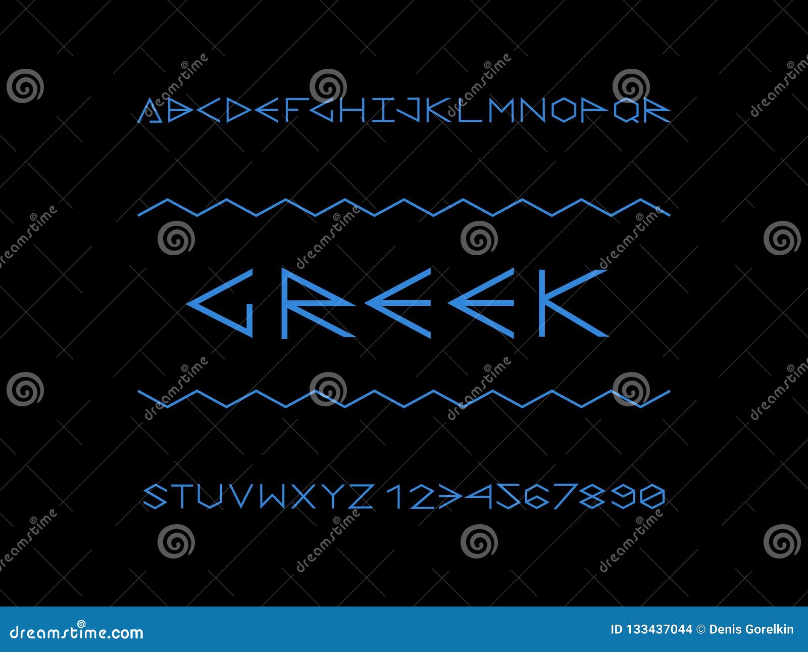 Fonte Grega Alfabeto Do Vetor Ilustração do Vetor - Ilustração de vetor ...