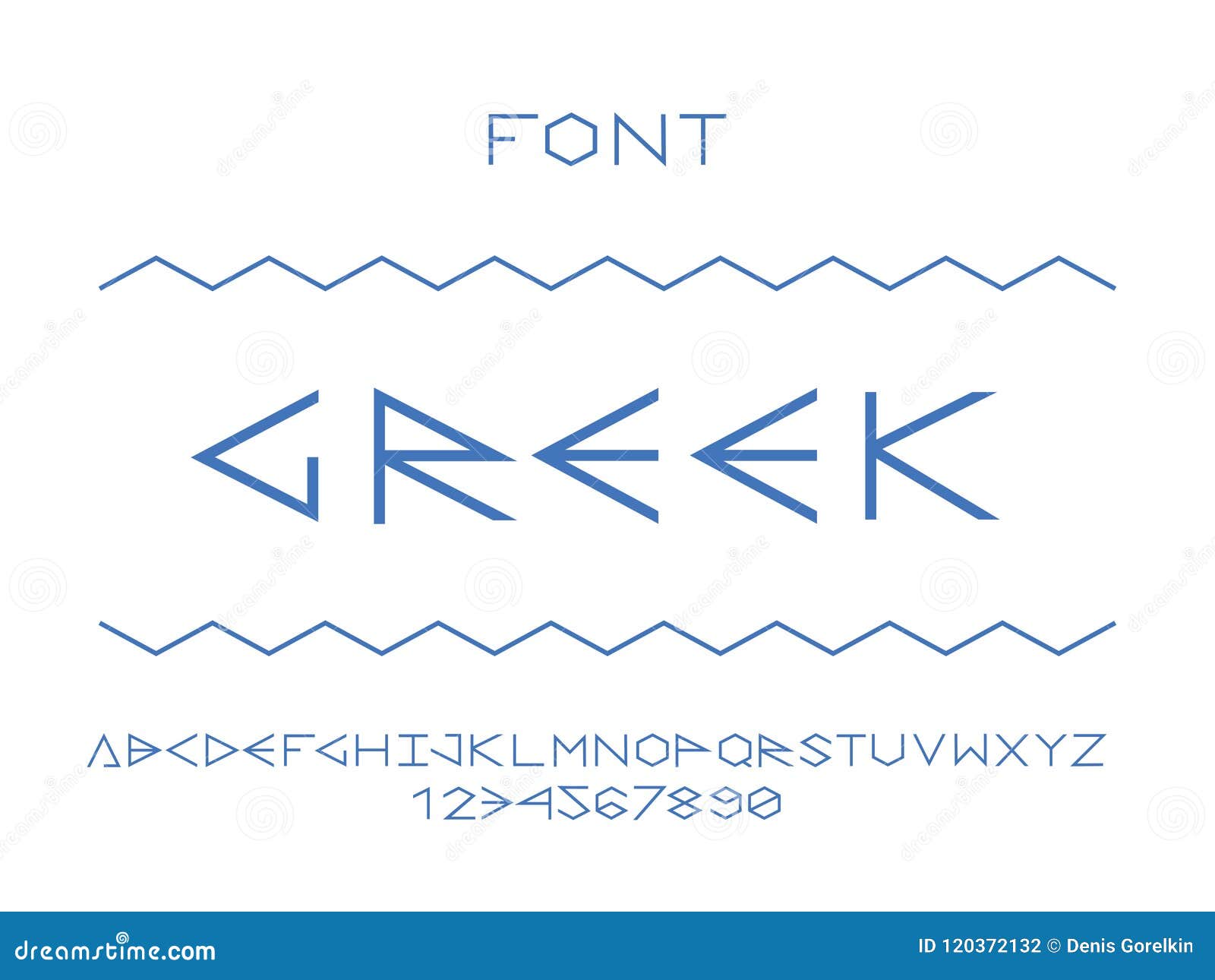 Fonte Grega Letras Do Alfabeto Do Vetor Ilustração do Vetor ...
