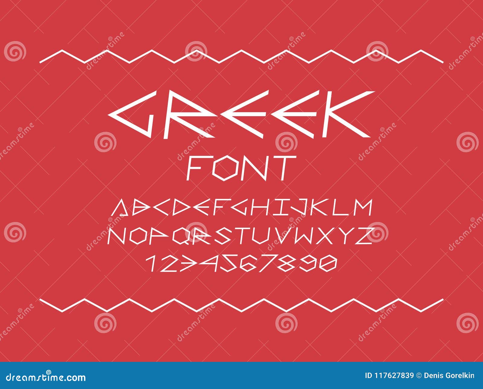 Fonte Itálico Grega Alfabeto Do Vetor Ilustração do Vetor - Ilustração ...