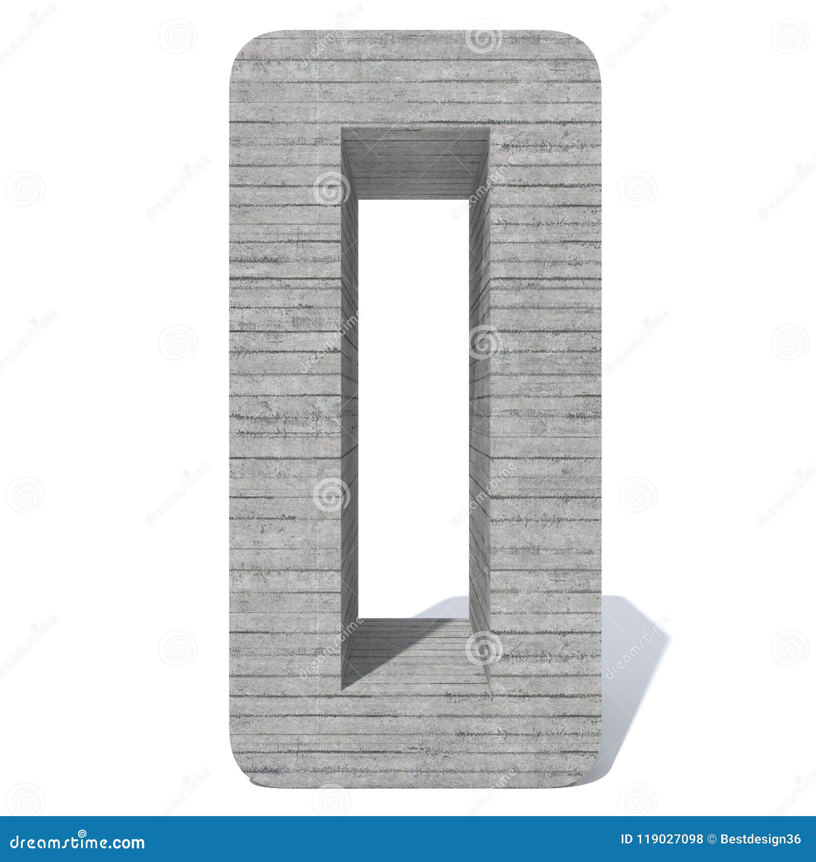 Fonte O Tipo Costruita Calcestruzzo Ruvido Fotografia Stock - Immagine ...