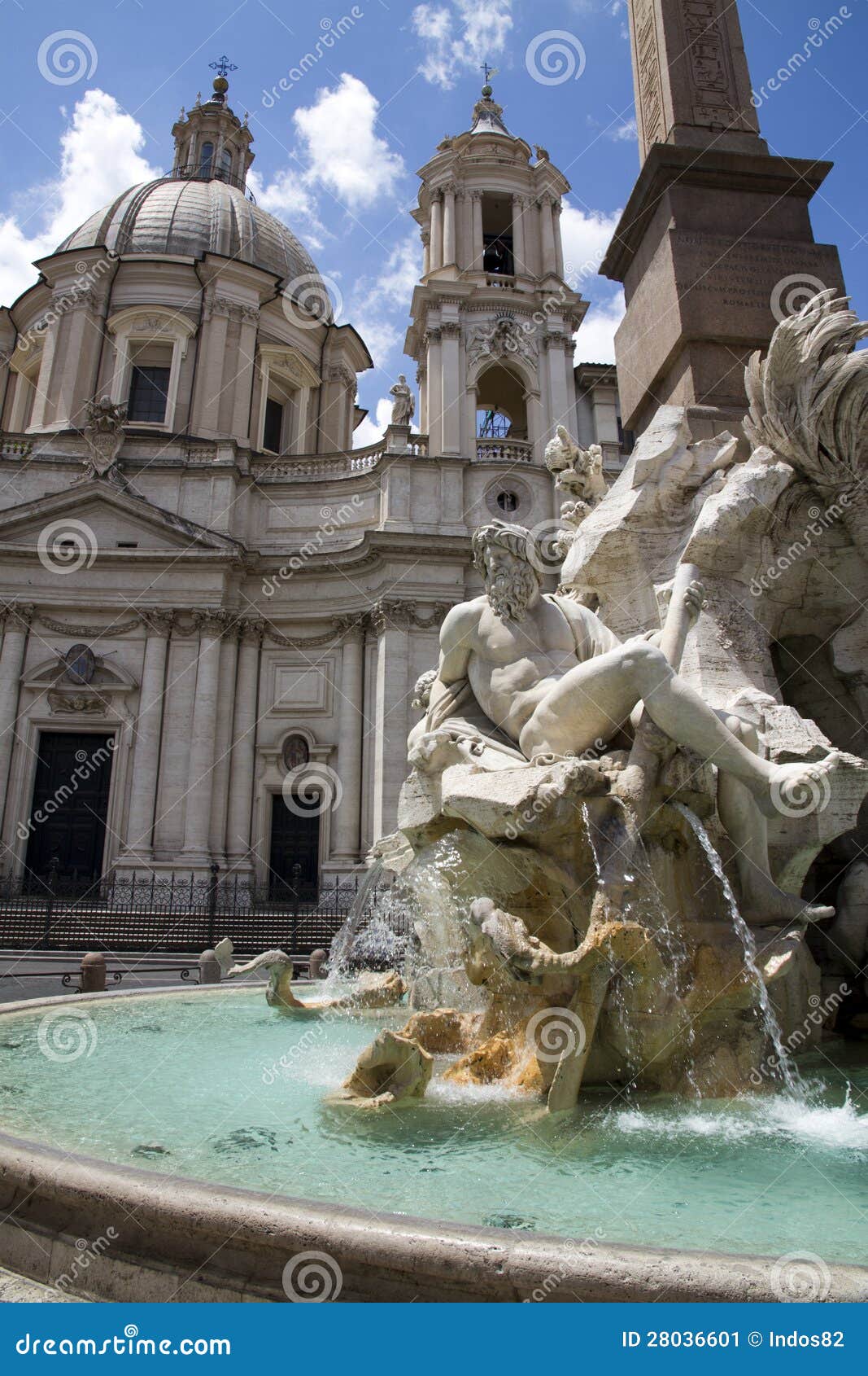 Fontein Van De Vier Rivieren Stock Afbeelding - Image of egyptisch ...