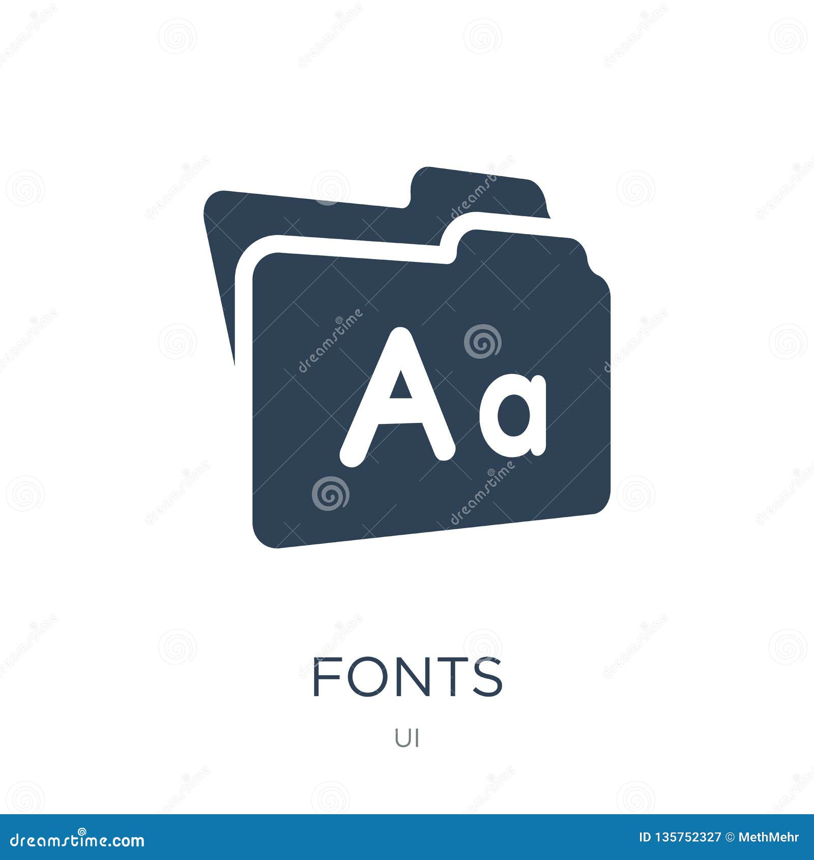 Fonts Icon In Trendy Design Style Fonts Icon Isolated On White