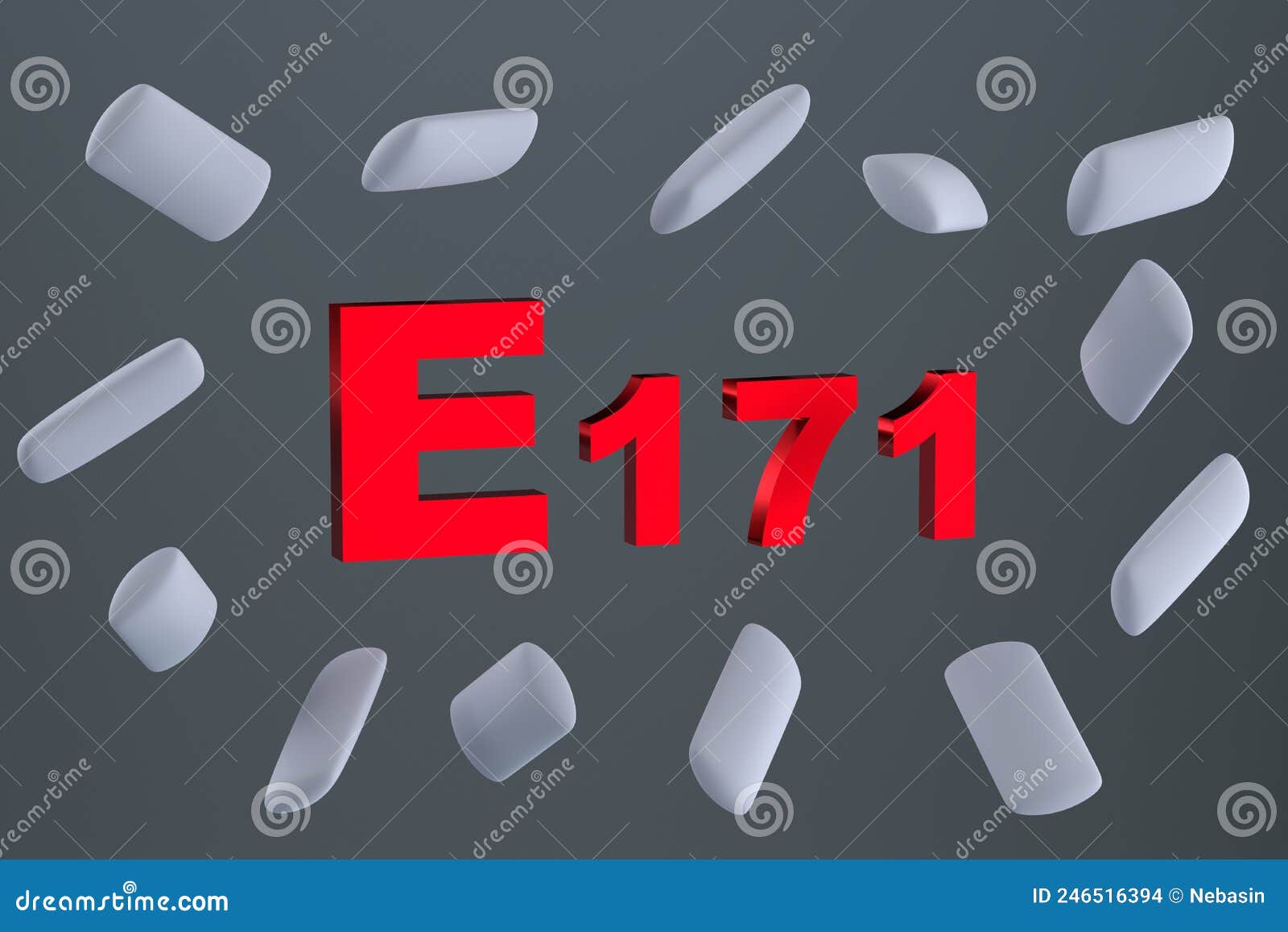 Food Additive E171 in Chewing Gums. Danger Titanium Dioxide Concept ...