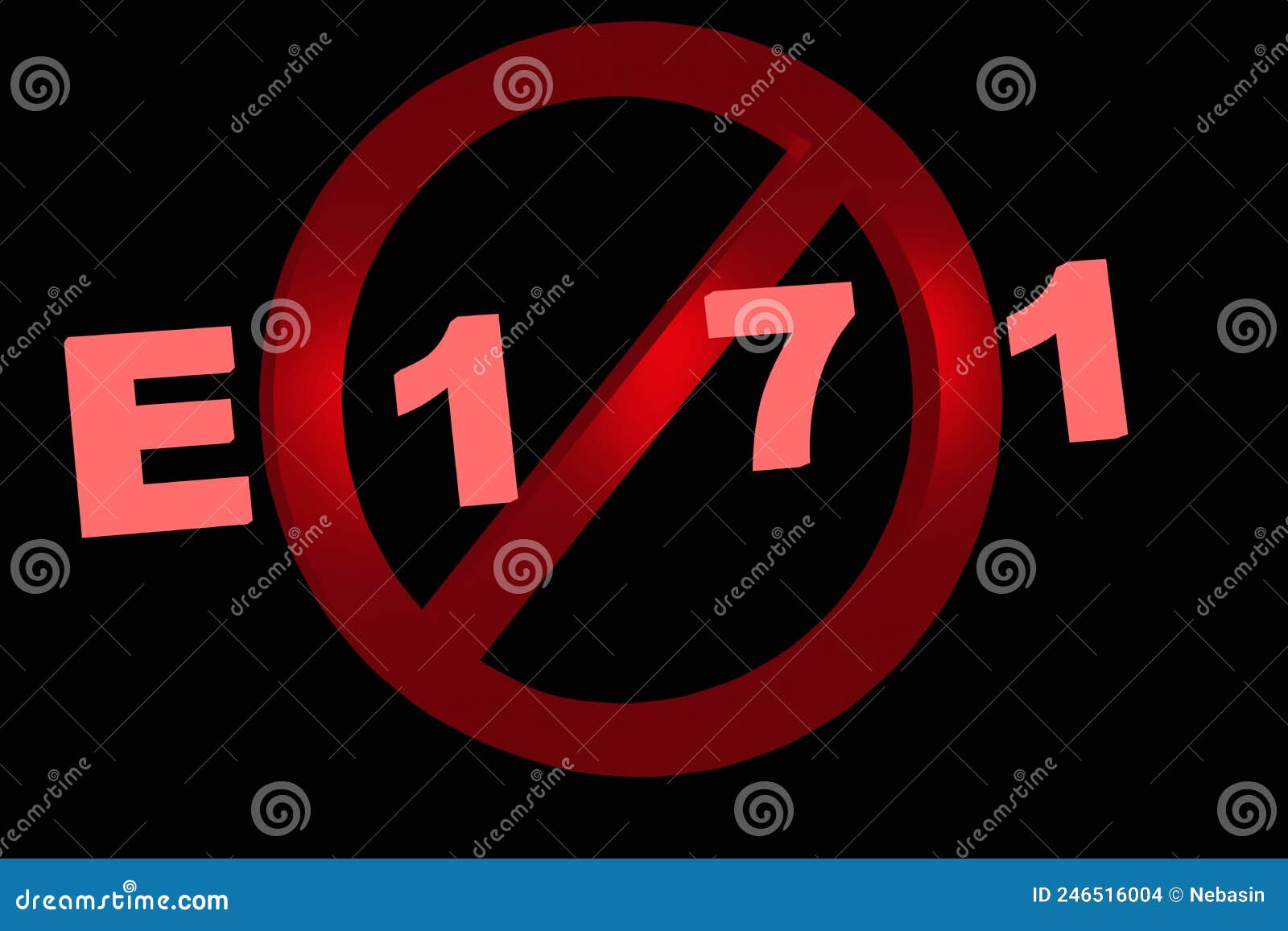 Food Additive E171. Danger and Prohibition Titanium Dioxide Concept ...