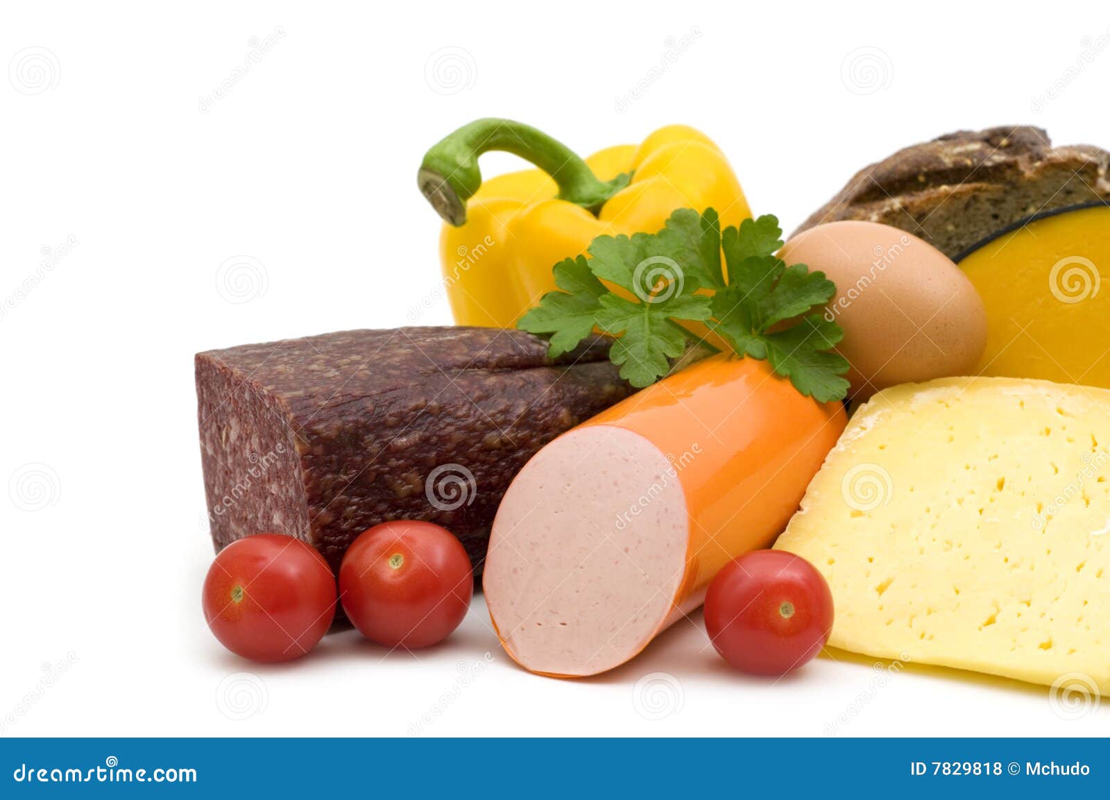 Food assortment stock photo. Image of meat, gourmet, vegetable - 7829818