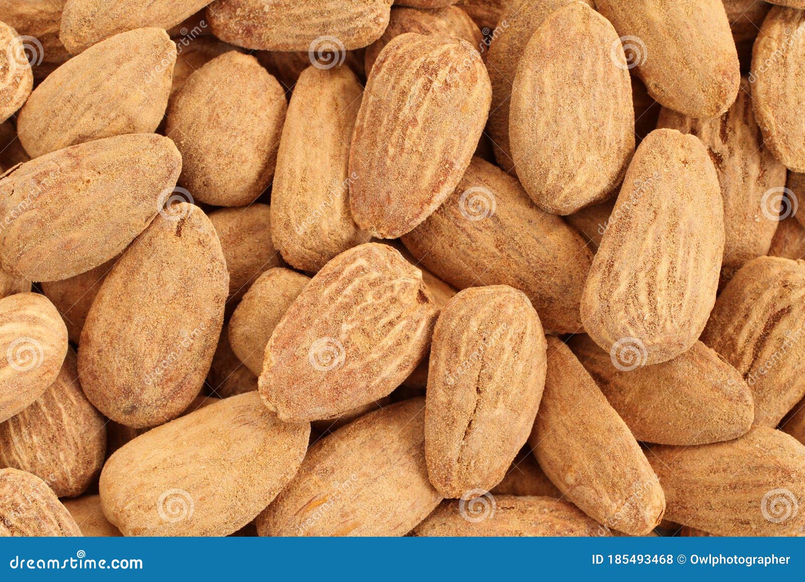 Food Background - Big Shelled Roasted Salted Almonds Situated ...