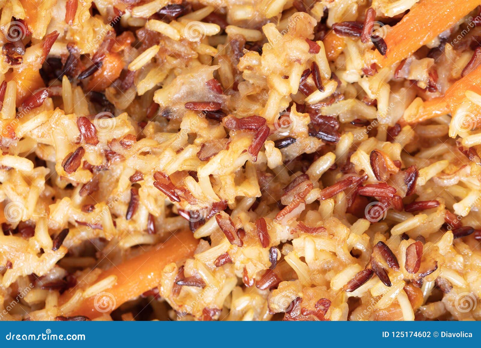 Cooked Rice Texture Closeup Stock Photo - Image of pepper, boiled ...