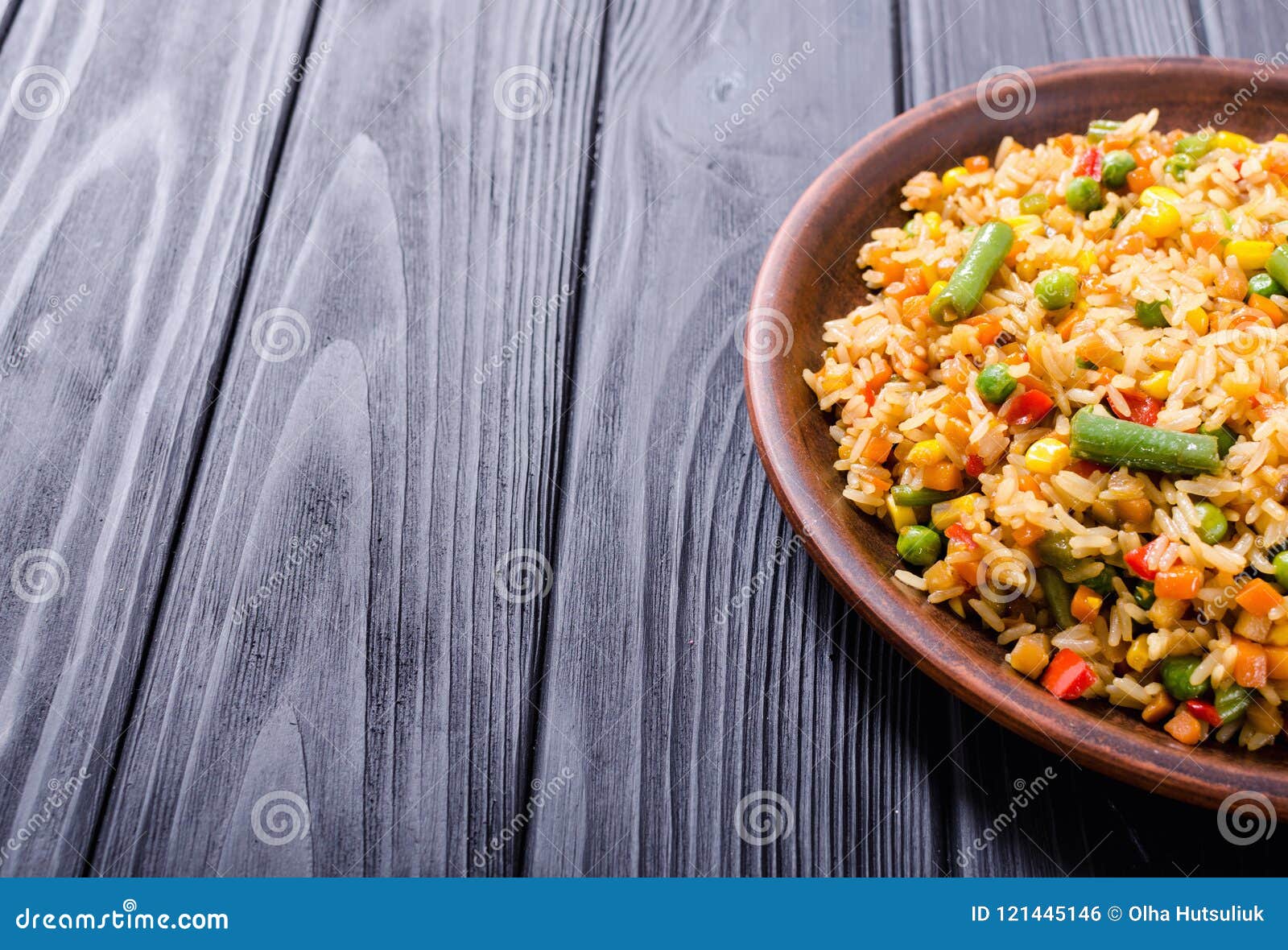 Risotto with vegetables stock photo. Image of parsley - 121445146