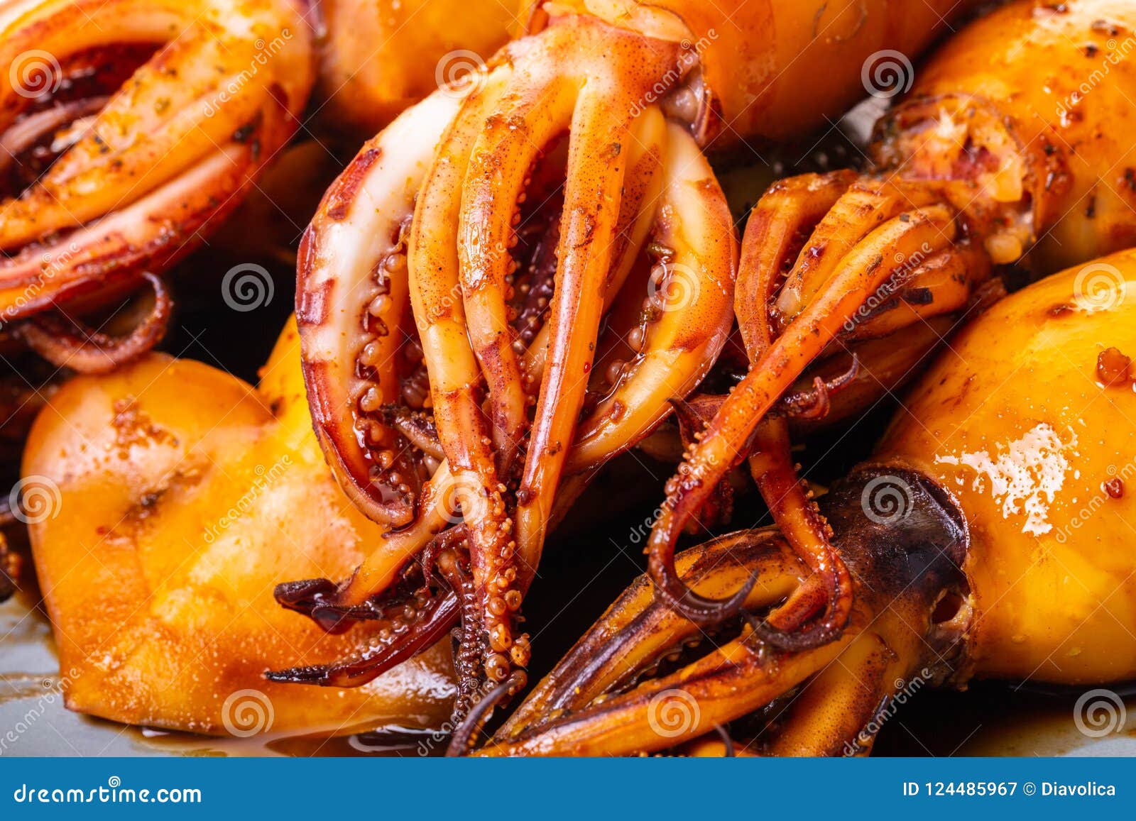 Texture of Cooked Squid Close-up Stock Image - Image of dinner, meal ...