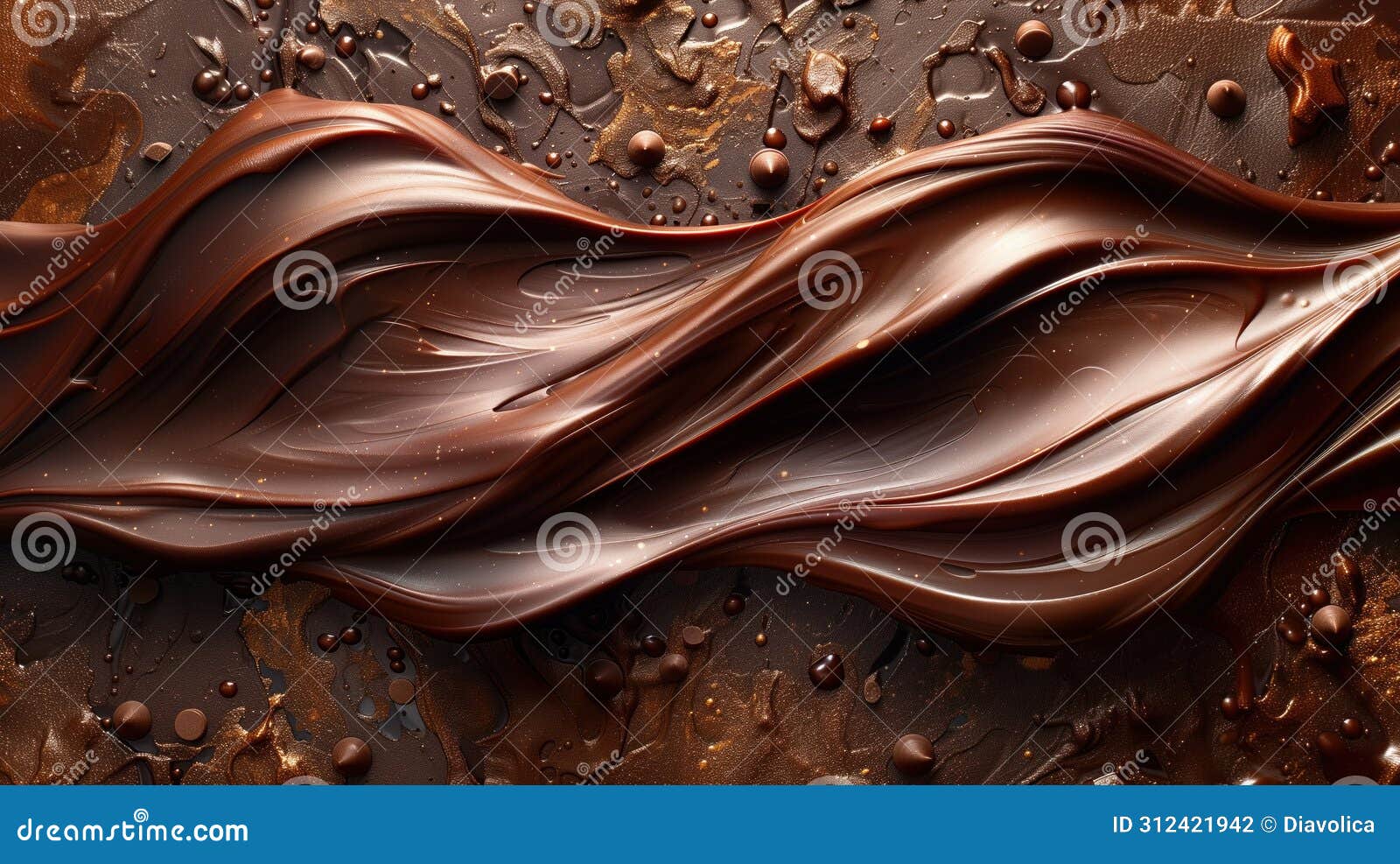 Food Background Texture of Liquid Chocolate Stock Illustration ...