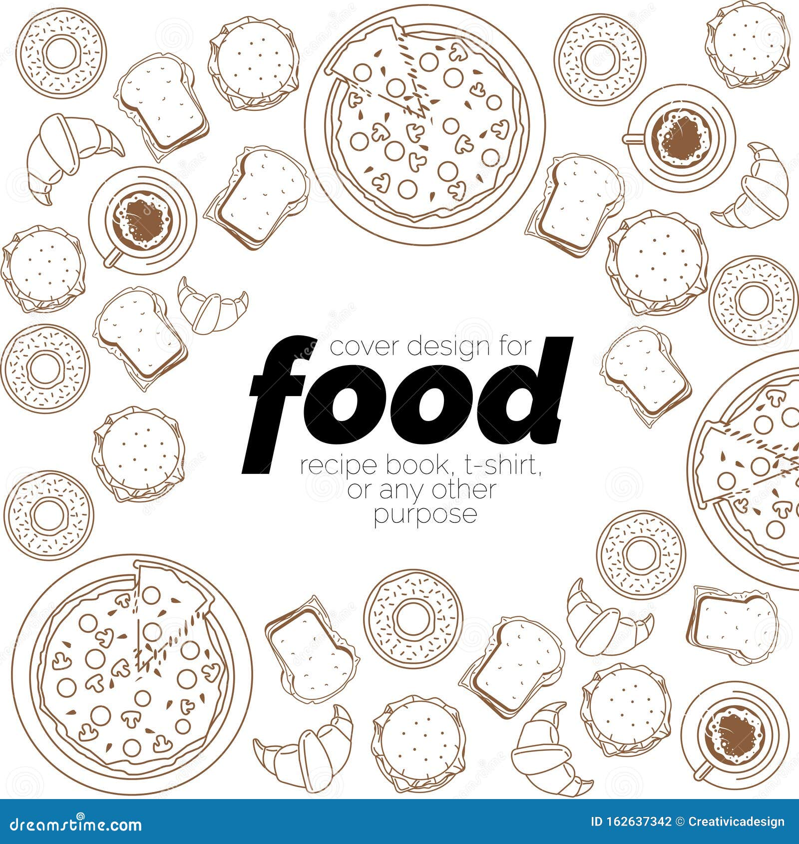Food Background Texture Ver 2. Vector Stock Vector - Illustration of ...