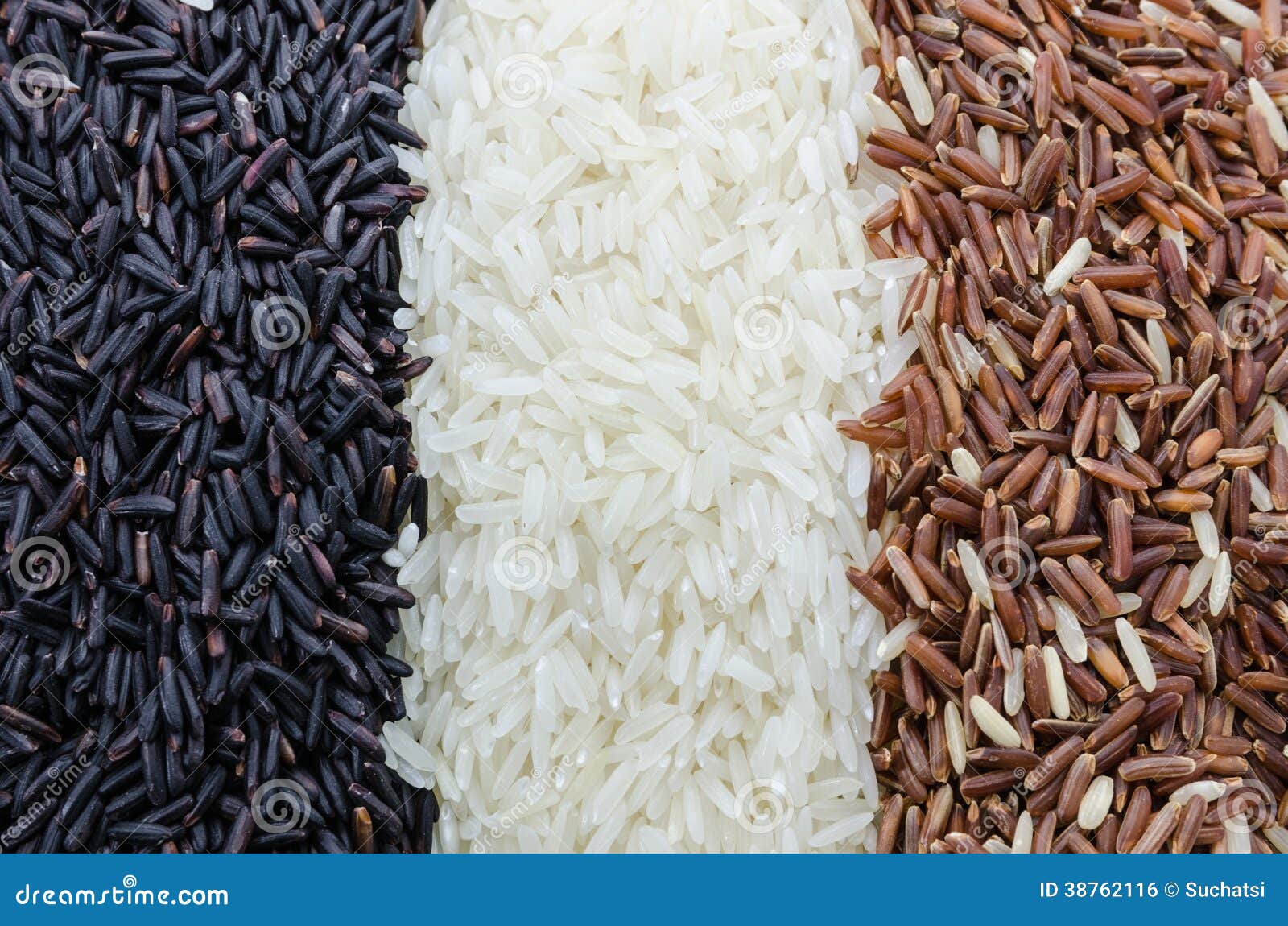 Food Background with Three Rows of Rice Stock Photo - Image of drink ...