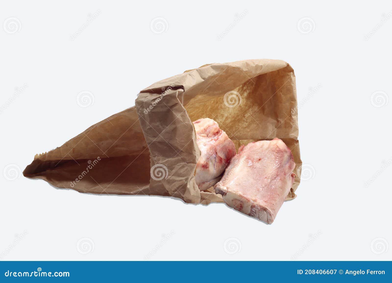 Bag with Cattle Bones Food Bag with Bovine Bones Stock Image - Image of ...