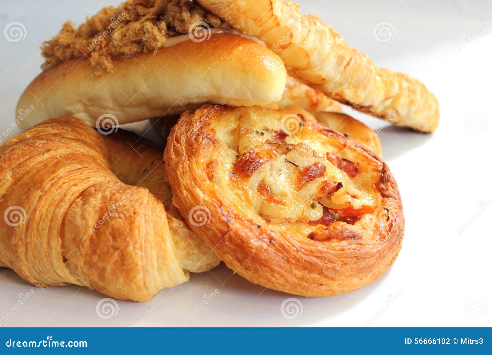 Food Bakery Bread on White Background. Stock Photo - Image of diet ...
