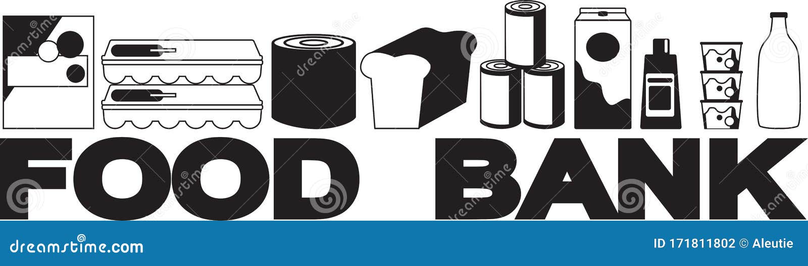 Food bank banner stock vector. Illustration of underprivileged - 171811802