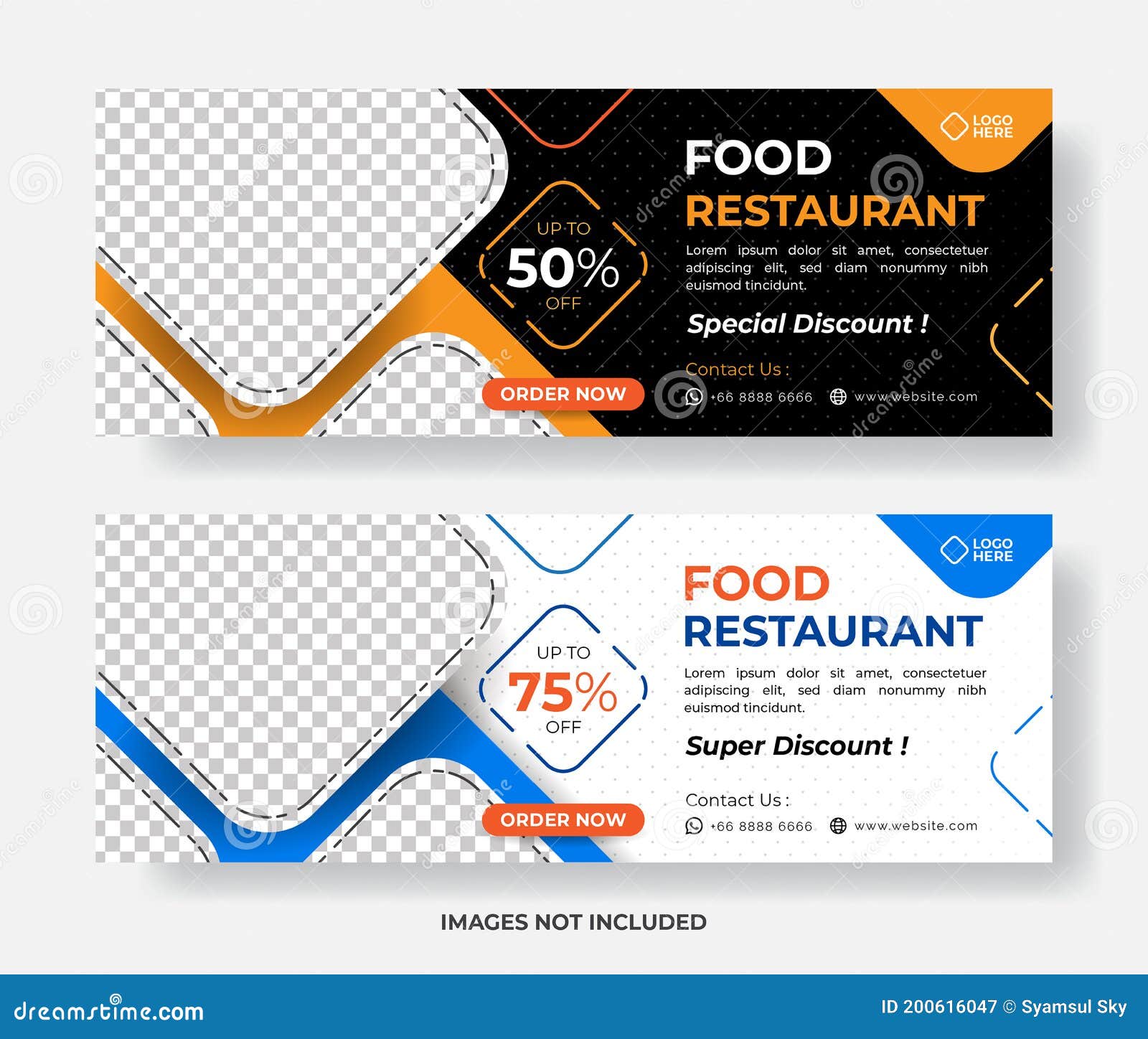 Food Banner Template, Restaurant Banner Template, Promotion Food Banner ...