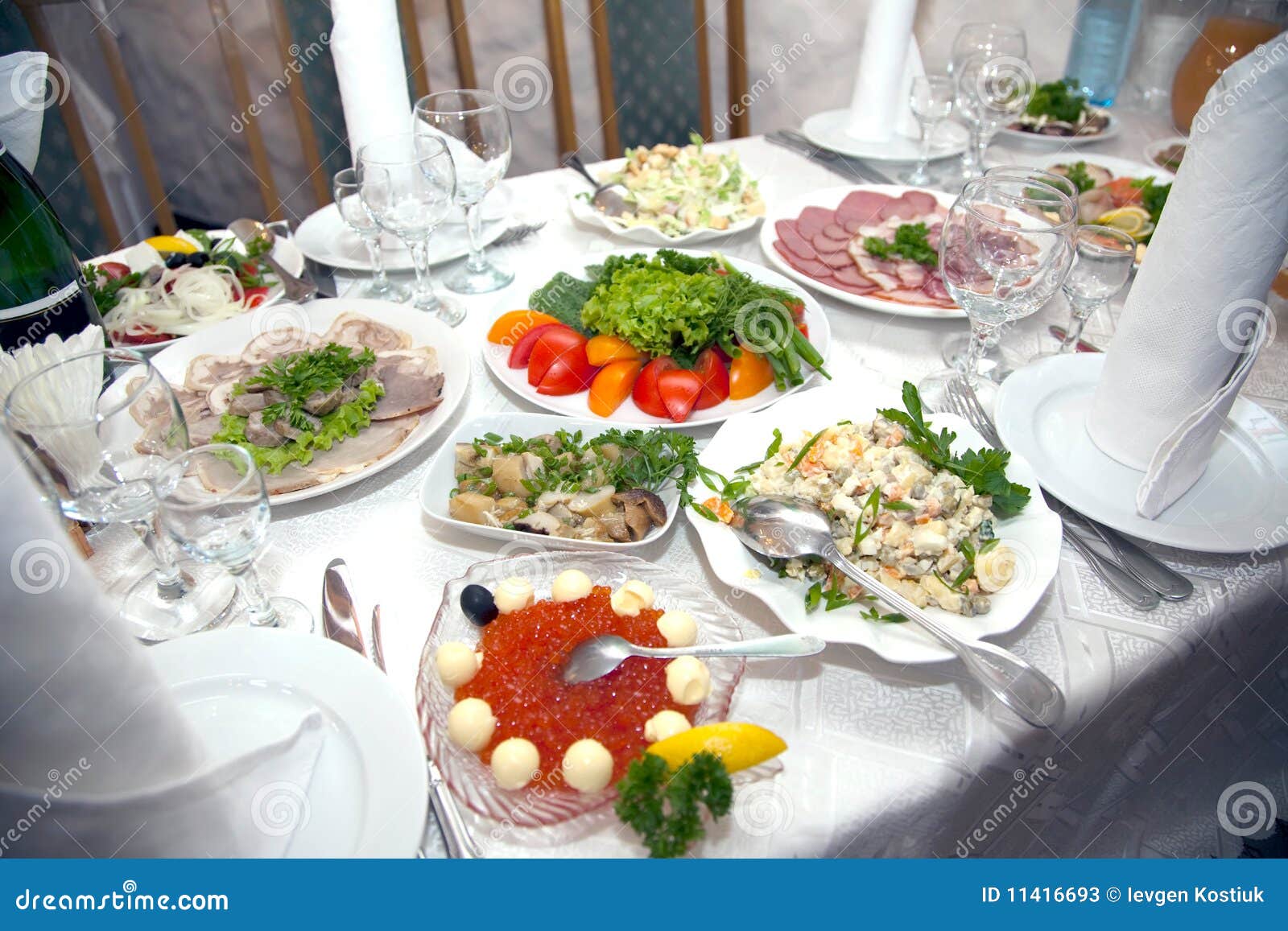 Food at banquet table stock image. Image of romance, party - 11416693