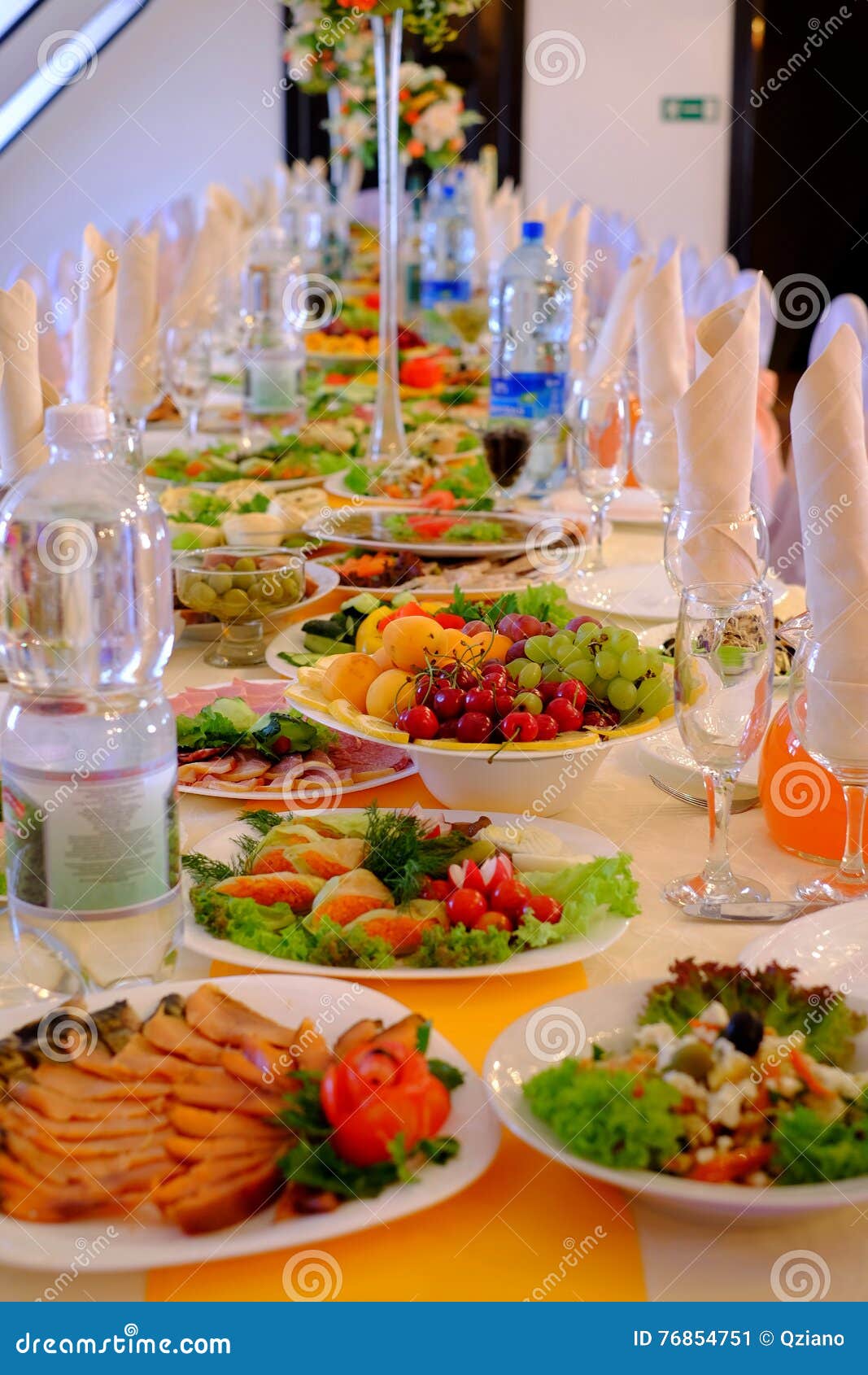 Food at banquet stock image. Image of luxury, dinner - 76854751