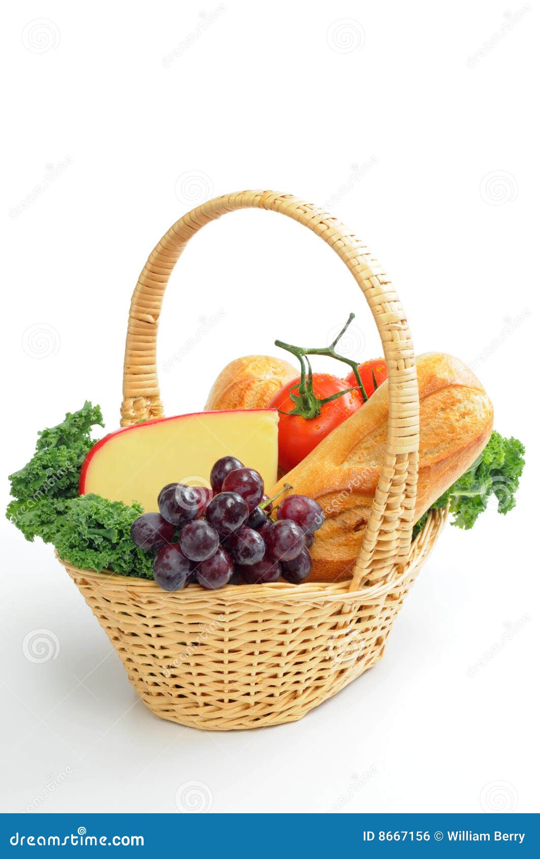 Food Basket stock photo. Image of colorful, greens, bread - 8667156