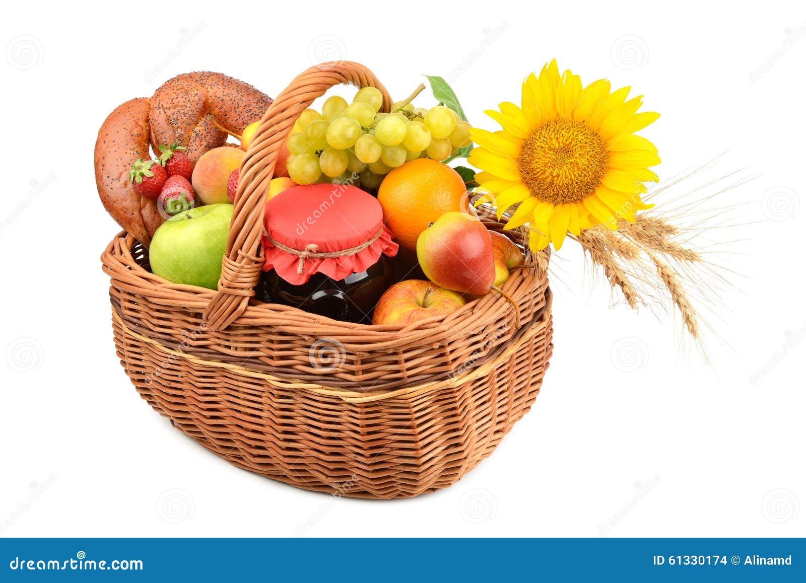 Food in a basket stock photo. Image of fruits, market - 61330174