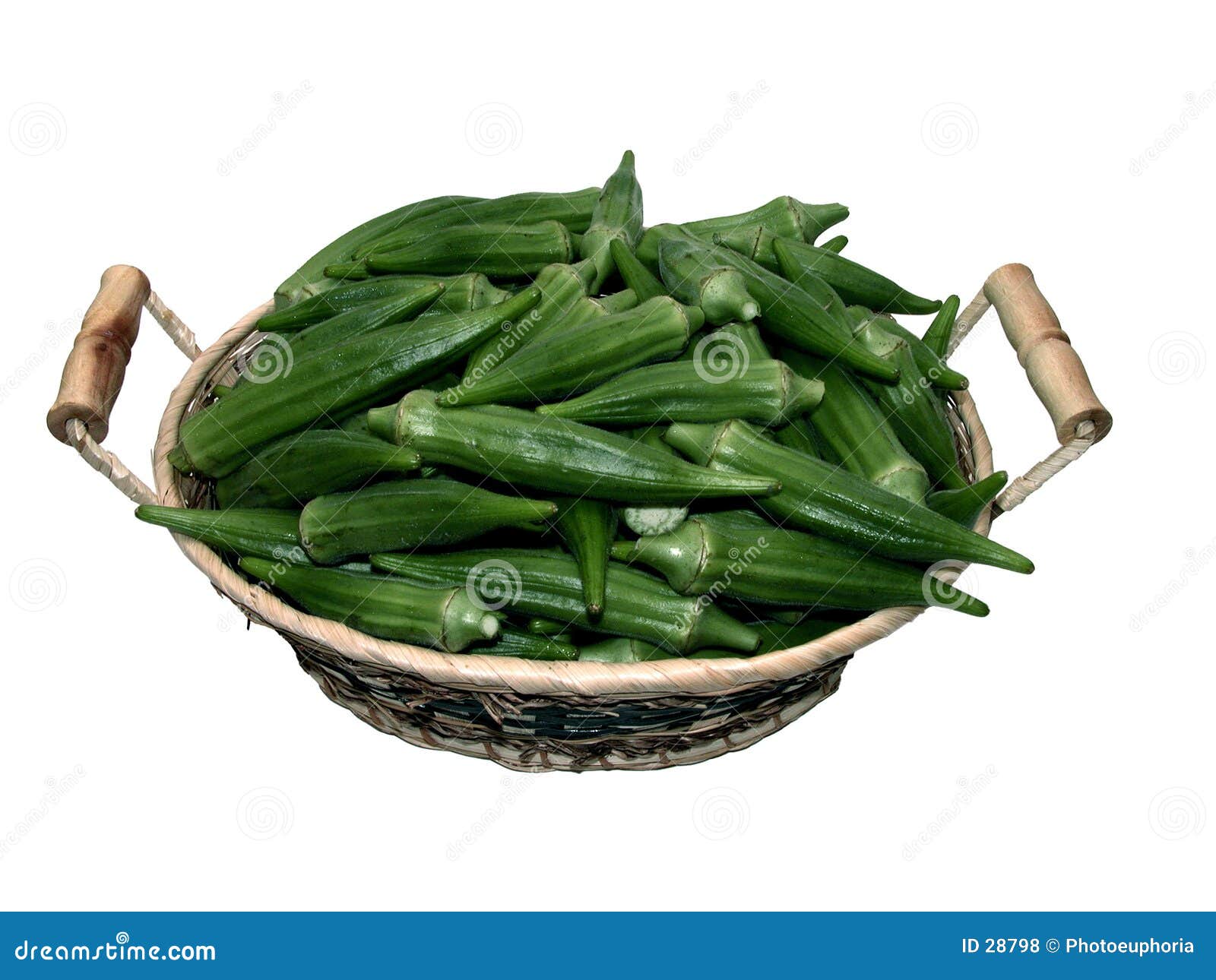 Food: Basket of Okra stock photo. Image of basket, veggie - 28798