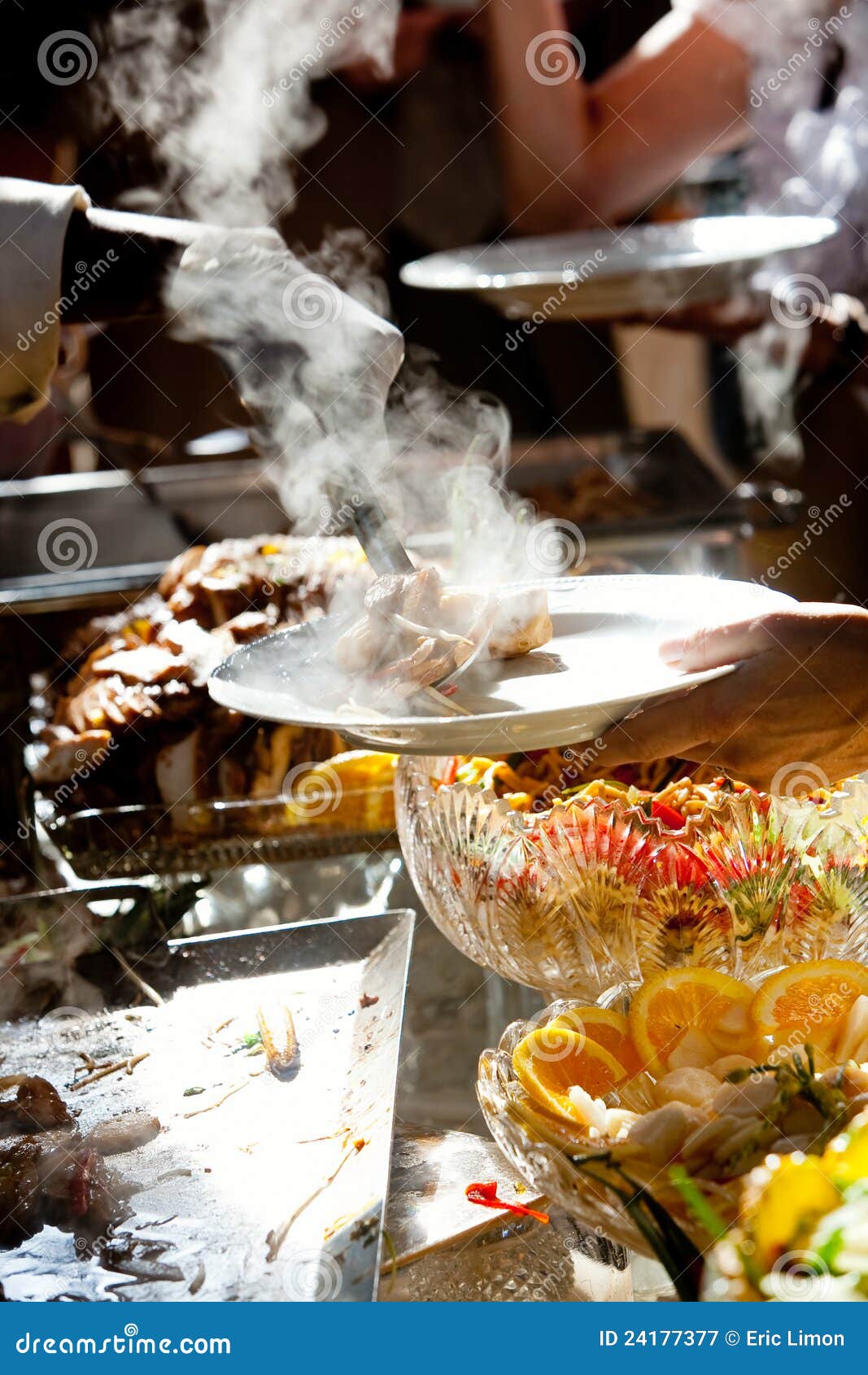 Food being served stock image. Image of cater, banquet - 24177377