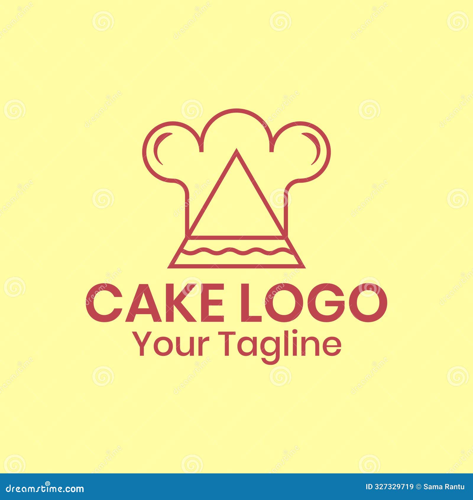 Creative Minimalist Cake Logo Design Vector Stock Illustration ...