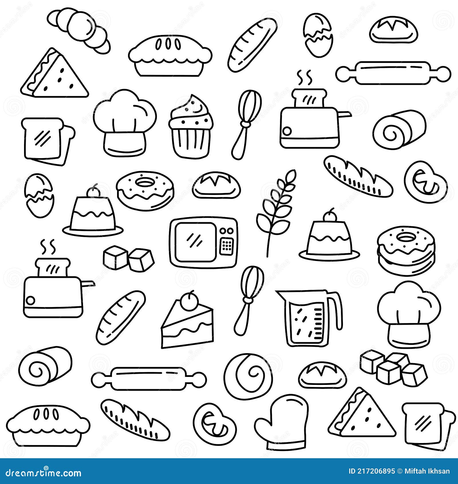 Food and Beverage Outline Icon Vector Stock Vector - Illustration of ...