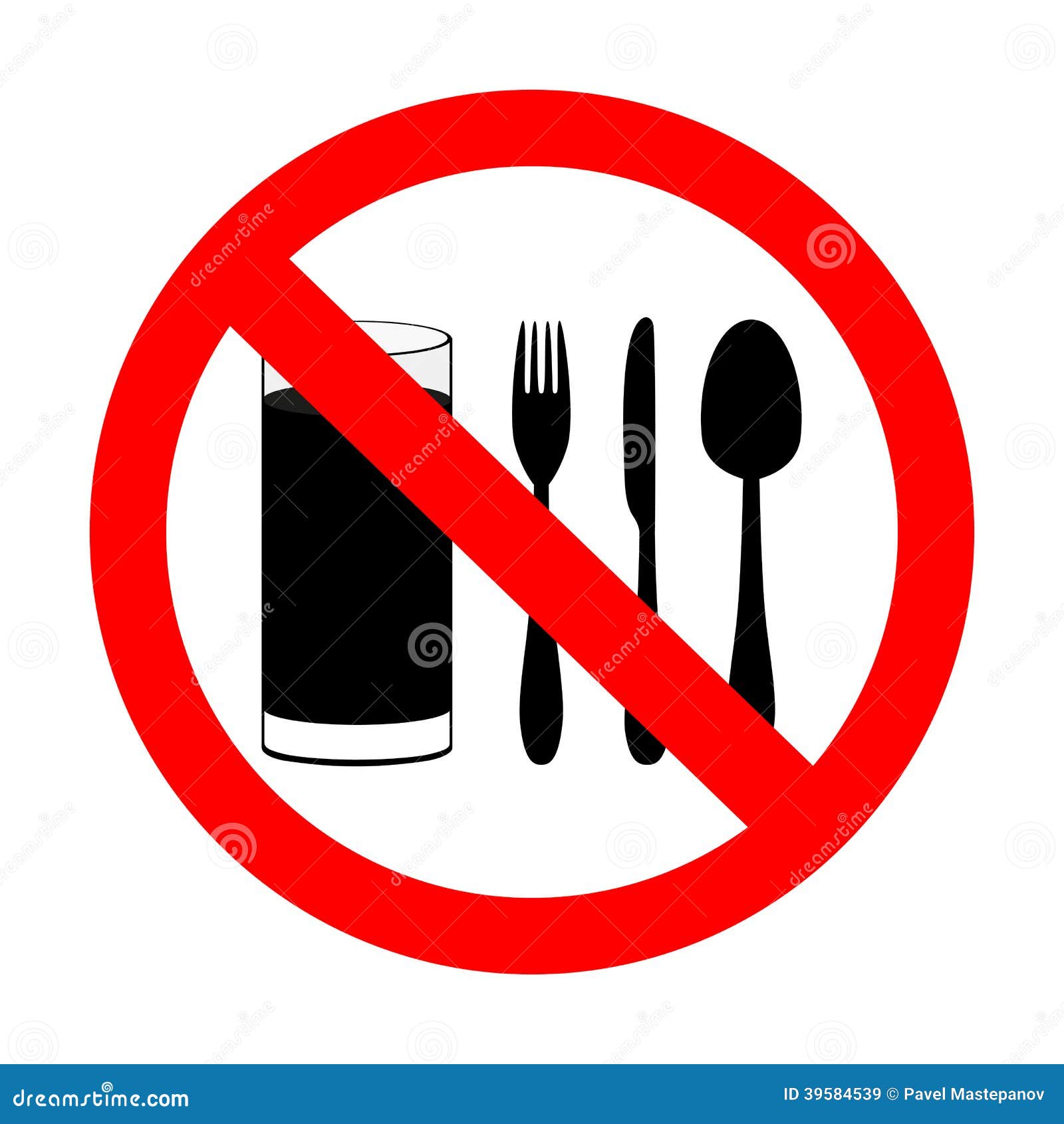 With Food and Beverages are Not Permitted Stock Illustration ...